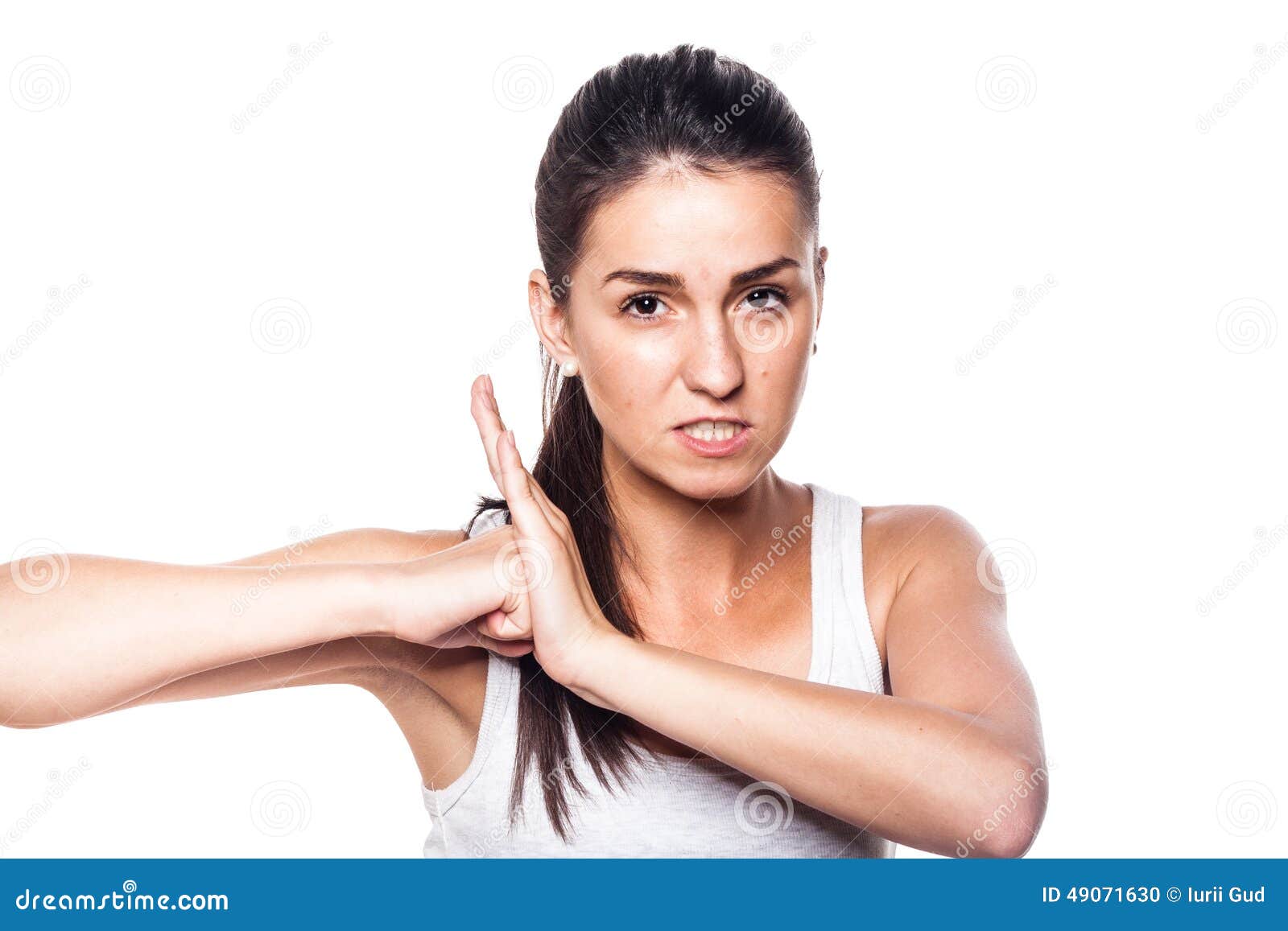 Very Angry Young Girl on White Stock Photo - Image of beautiful, angry ...