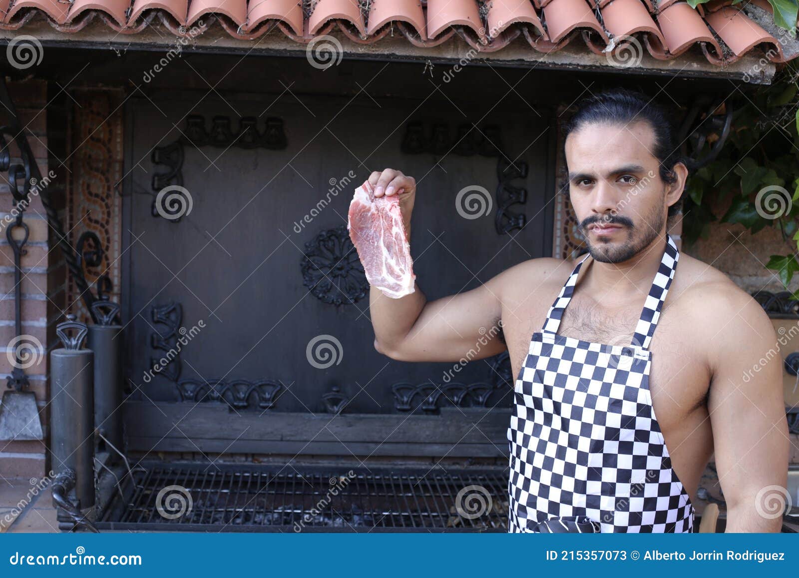 Very Attractive Muscular Chef at Work Stock Image - Image of adult ...