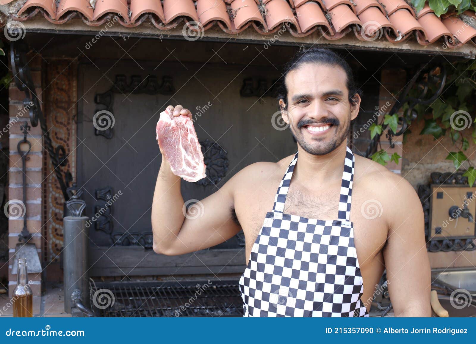 Very Attractive Muscular Chef at Work Stock Photo - Image of health ...