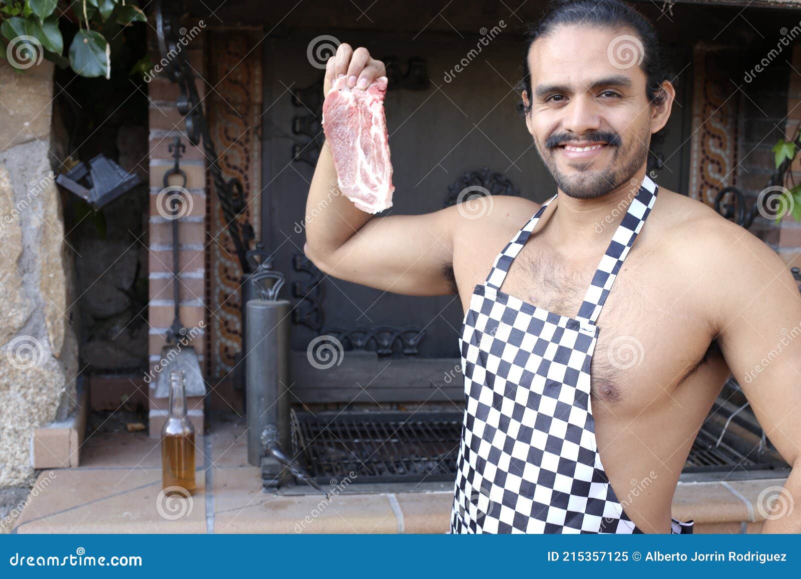 Very Attractive Muscular Chef at Work Stock Image - Image of cooking ...