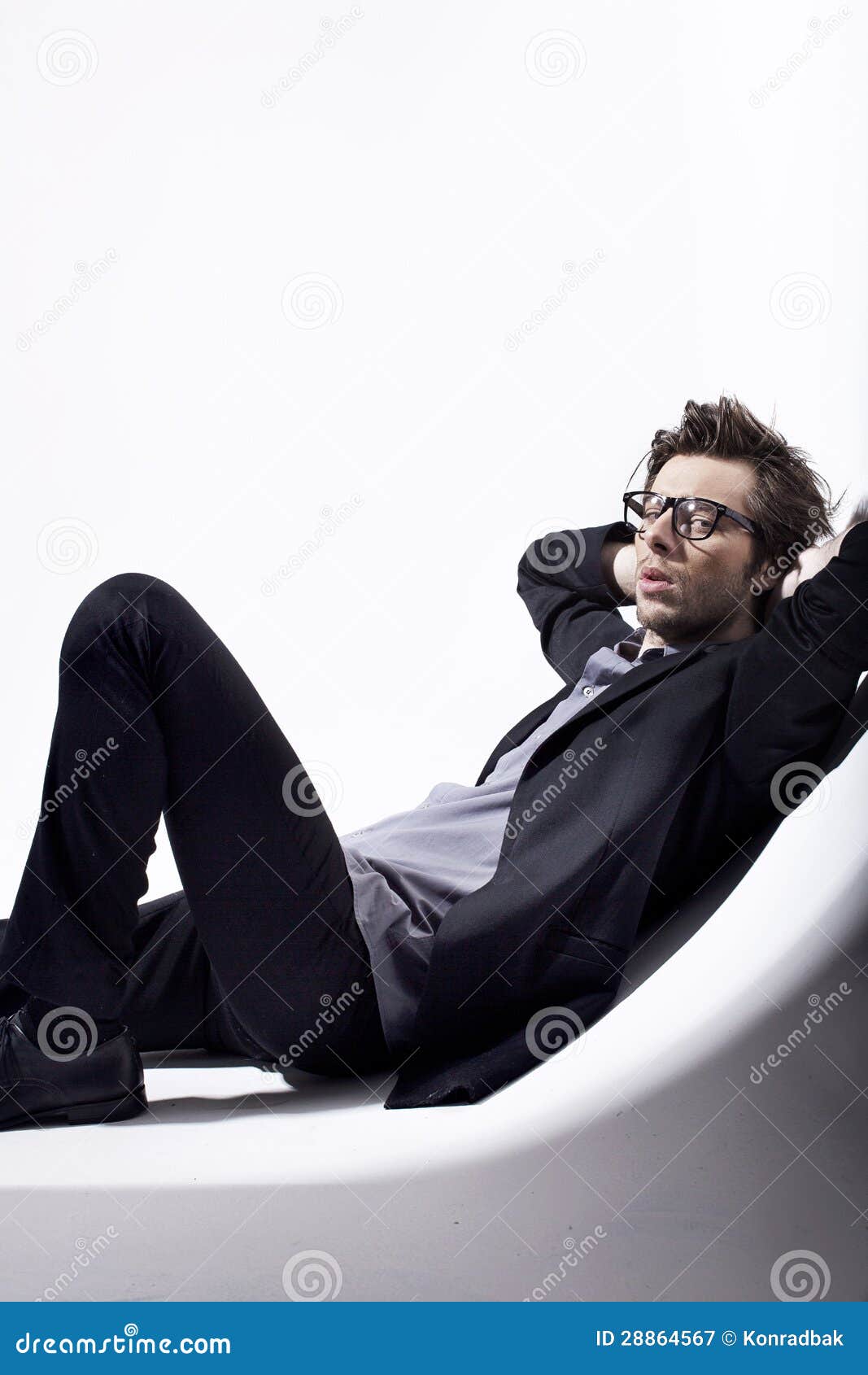 Very Attractive Young Man Relaxing in His Place Stock Image - Image of ...