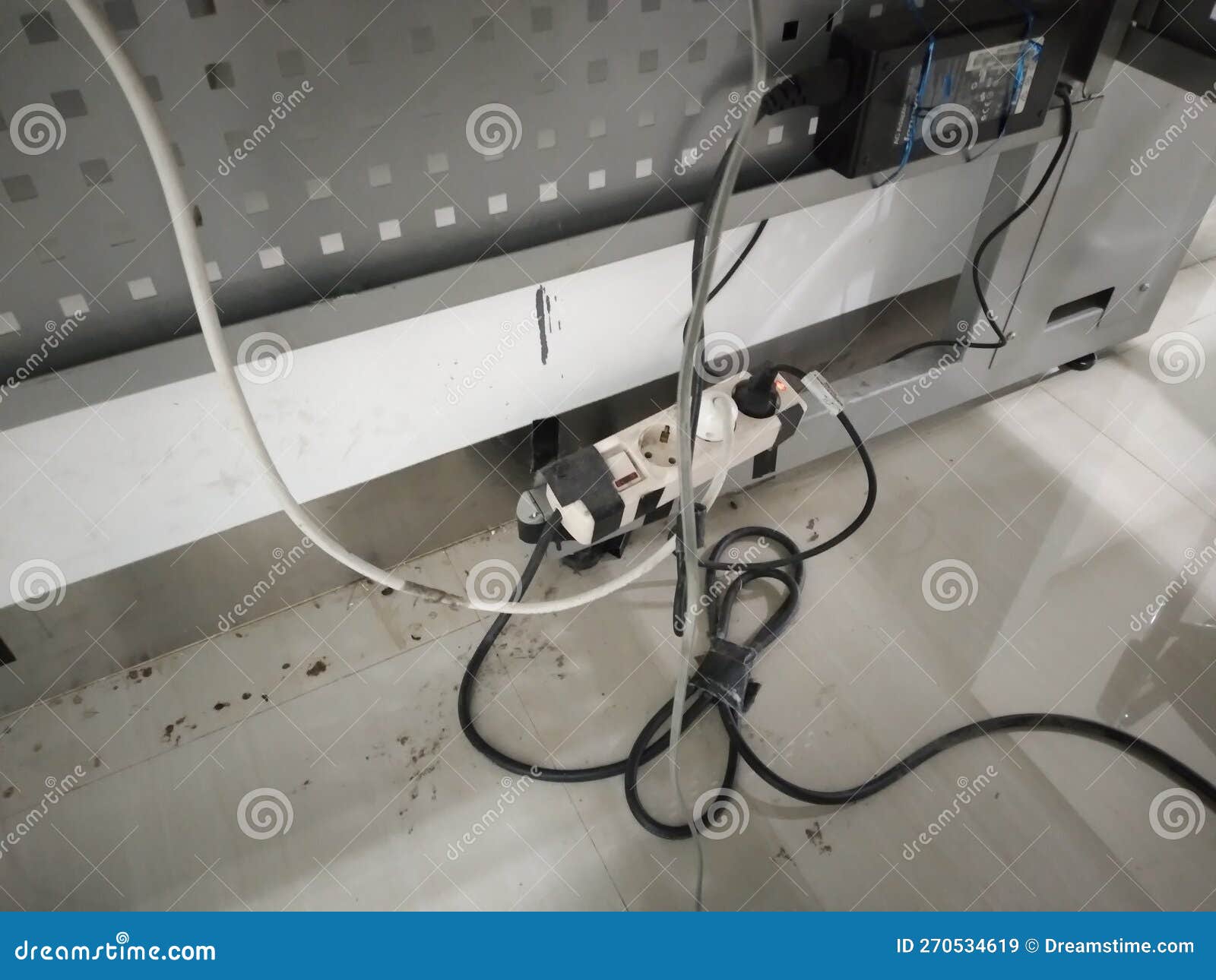Very Bad and Dangerous Electrical Installation Stock Image - Image of ...