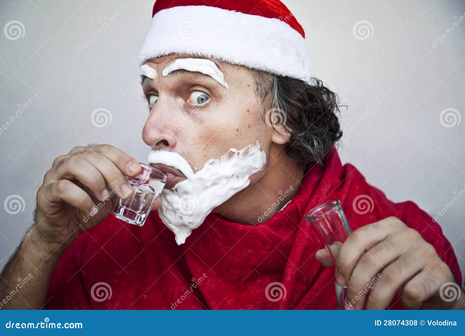 Very bad Santa Claus stock photo. Image of beard, eyebrows - 28074308
