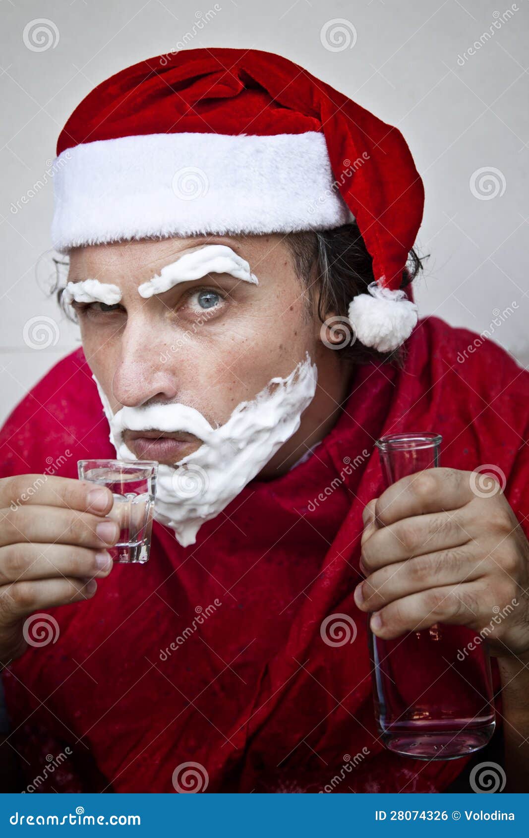 Very bad Santa Claus stock photo. Image of face, dependence - 28074326