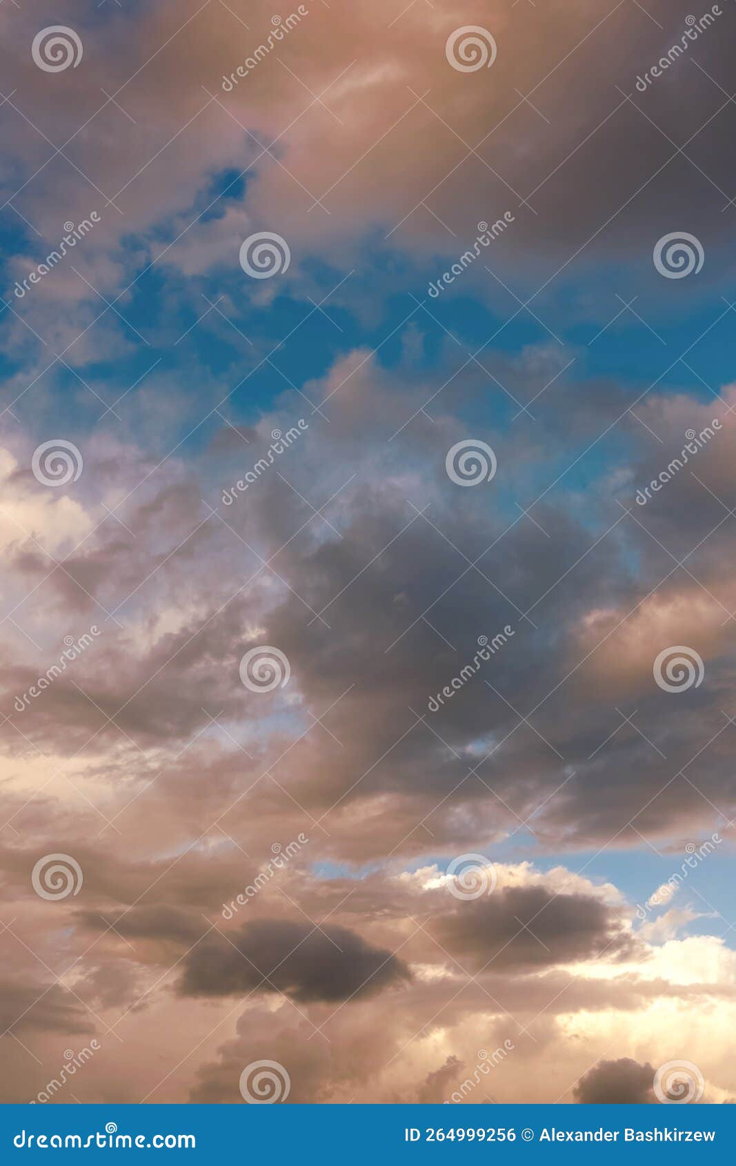 Very Beautiful Blue Sky with Rain Clouds Stock Photo - Image of cloud ...
