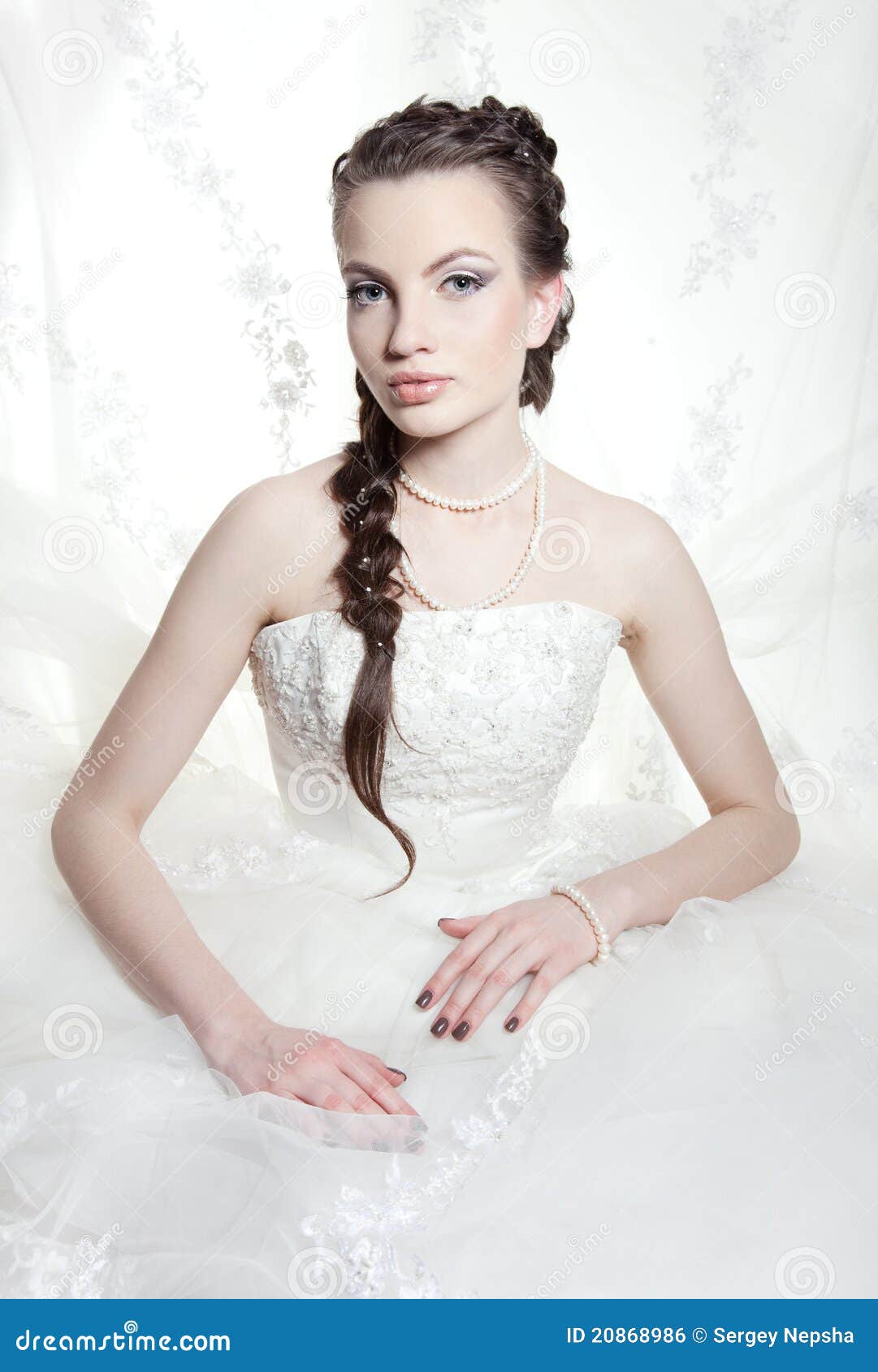 Very beautiful bride stock photo. Image of newly, face - 20868986