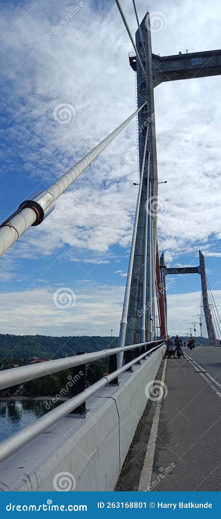 On a very beautiful bridge stock image. Image of beautiful - 263168801