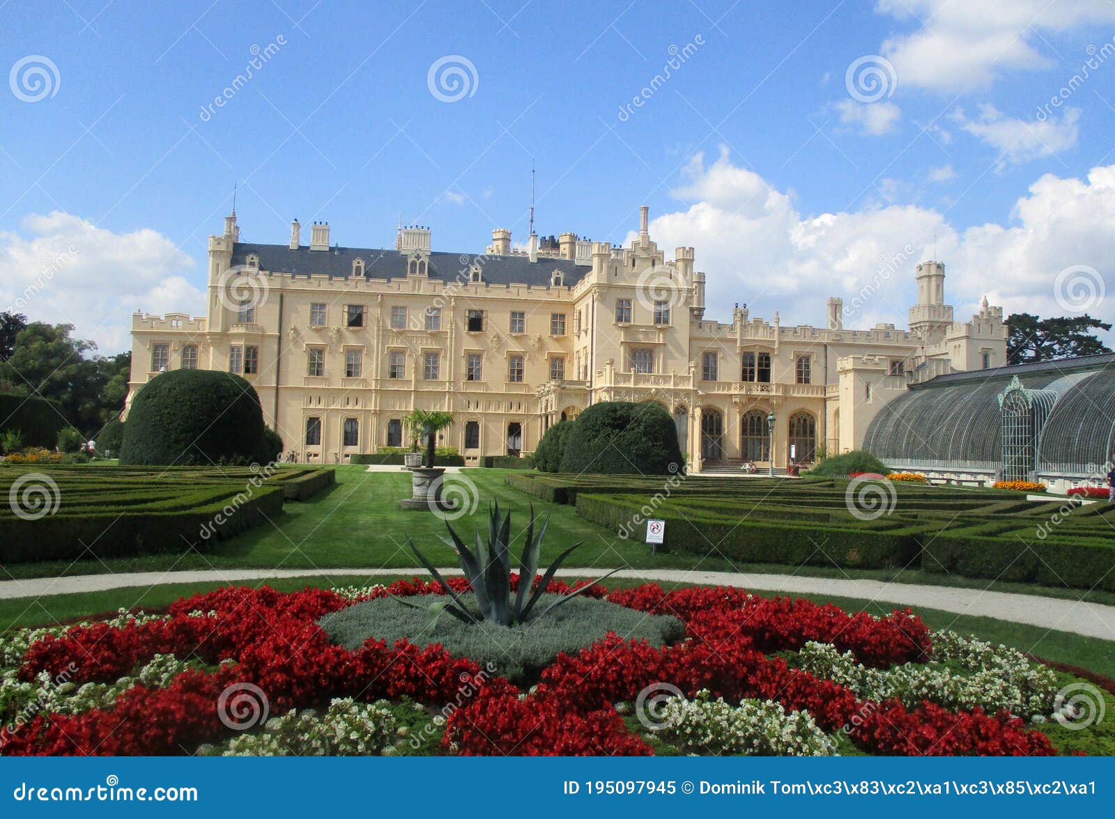 Very Beautiful Chateau Lednice Stock Image - Image of locality, lake ...