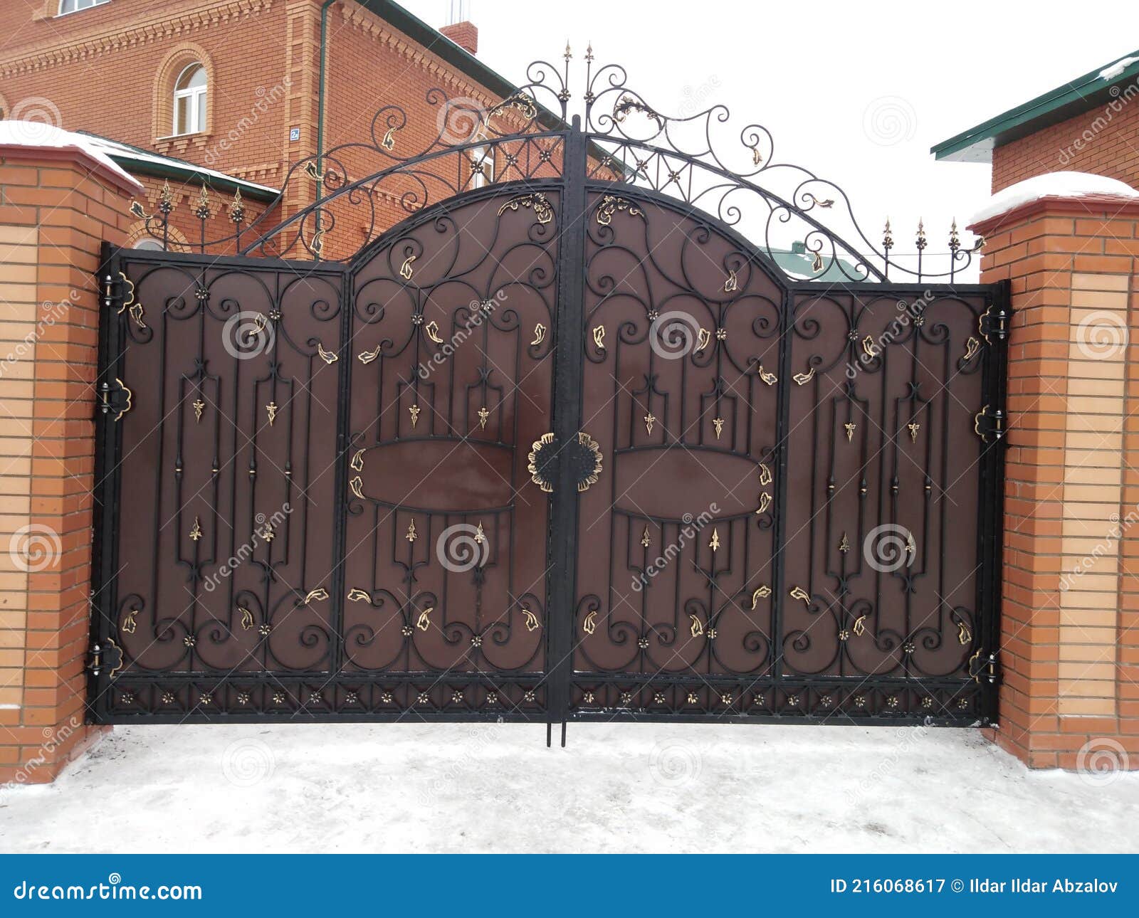 Very beautiful gates stock image. Image of baluster - 216068617