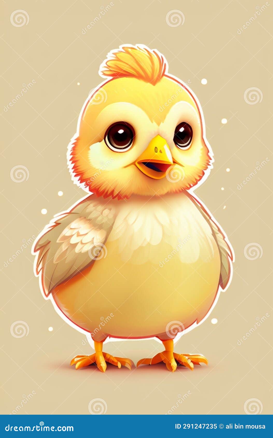 A Very Beautiful Little Chicken ?cute , Decree, Sticker Stock Image ...