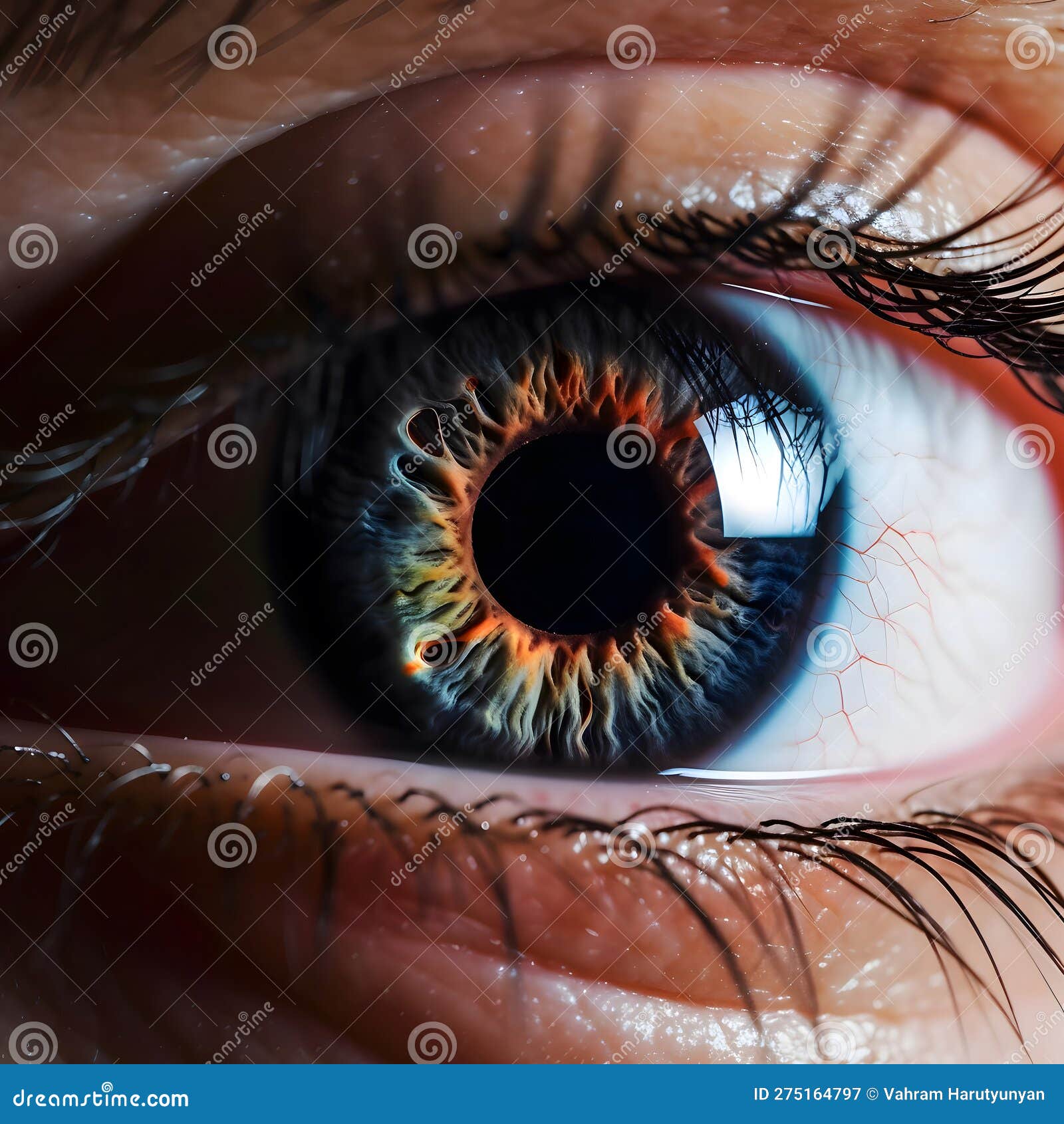 A Very Beautiful Macro Image of Human Eye Stock Image - Image of pupil ...