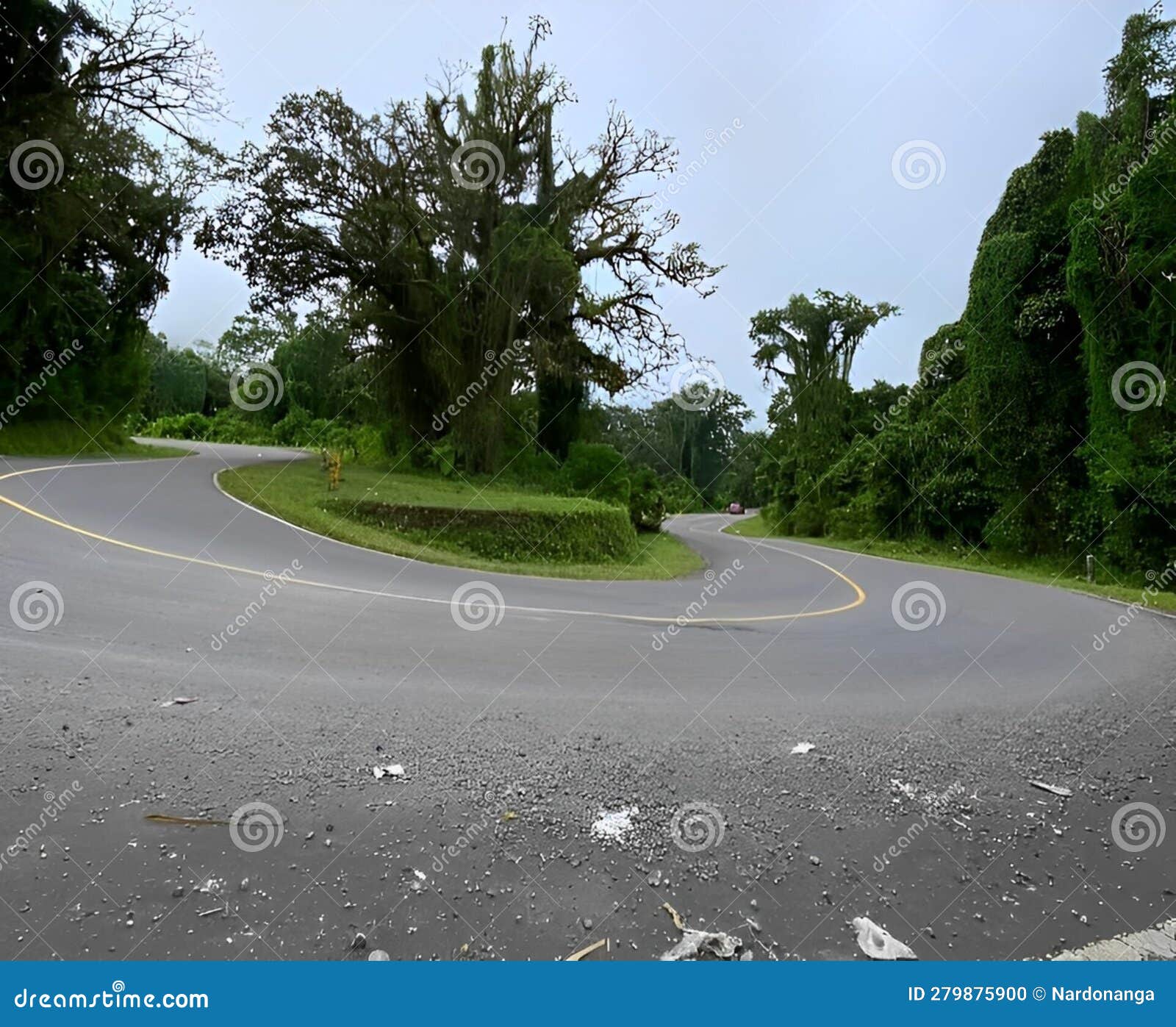 A Very Beautiful and Natural Bend Road Stock Photo - Image of natural ...