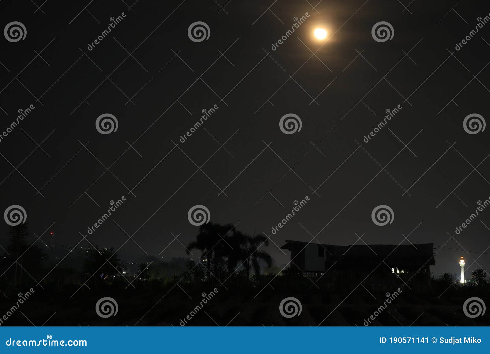 Very Beautiful Night View of the Full Moon, Stock Image - Image of ...