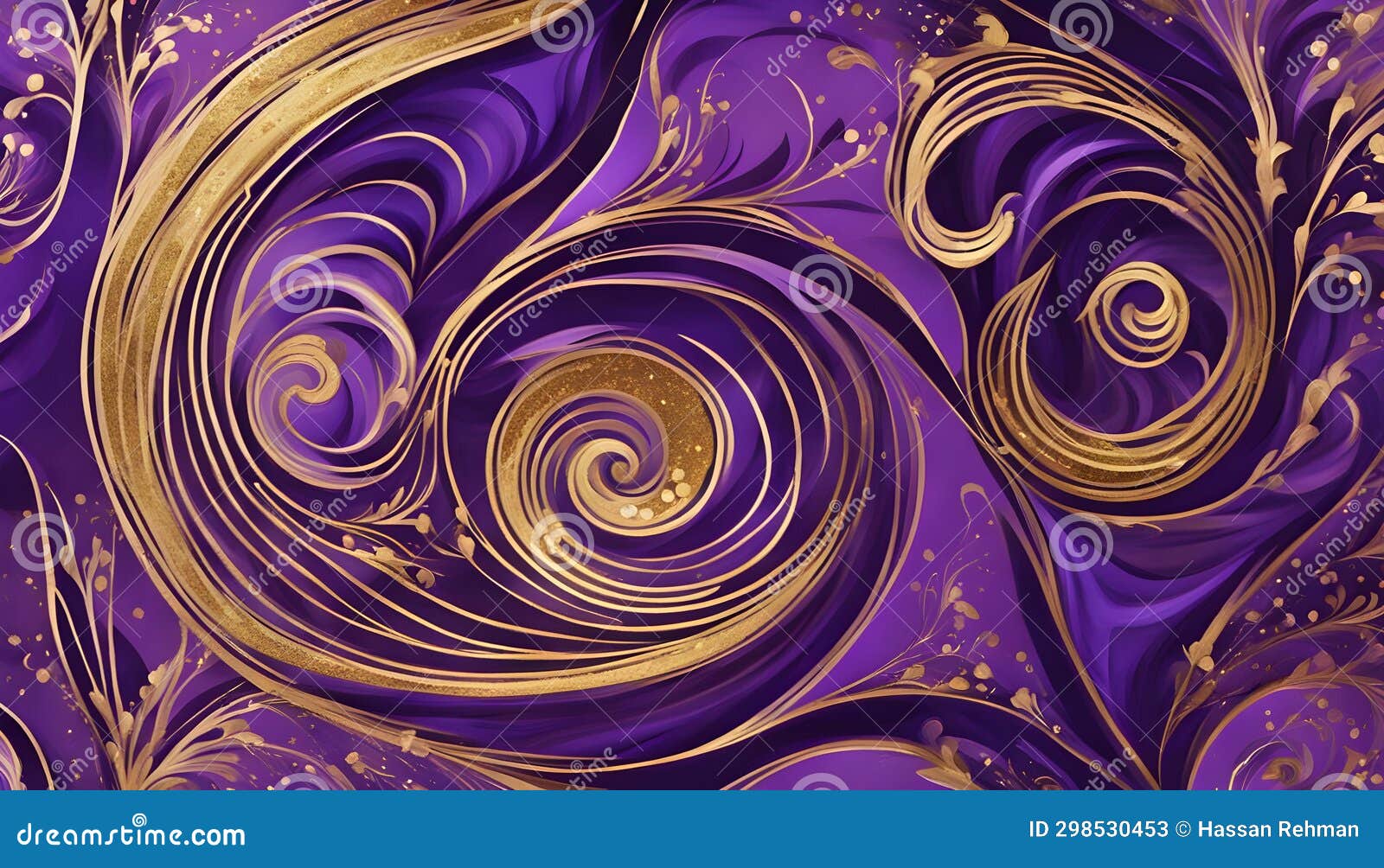 Very Beautiful Purple Swirl Pattern. Luxury Art in Eastern Style Stock ...