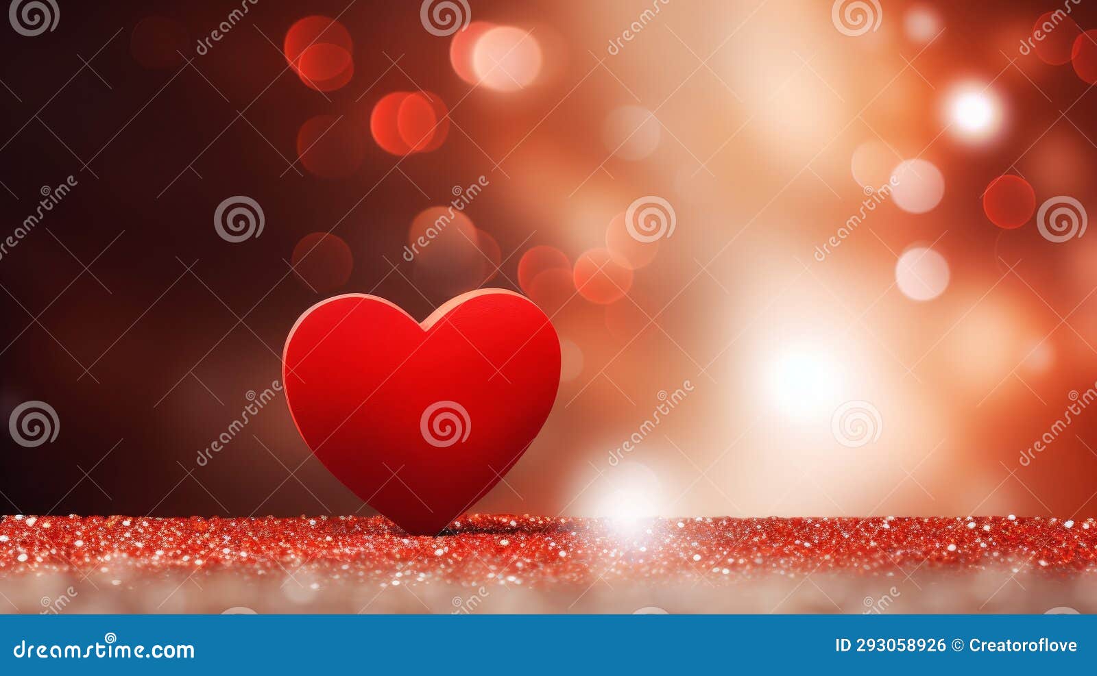 A Very Beautiful Red Heart on the Blur Background Stock Illustration ...