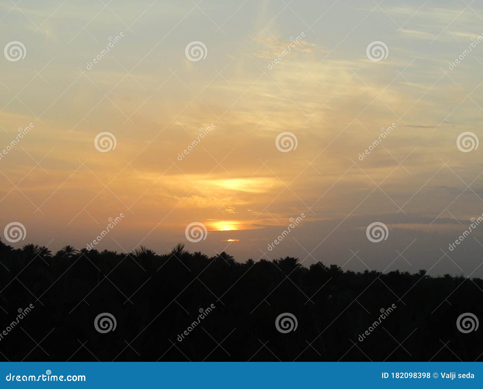 Very Beautiful Red Sky and Sun Set. Stock Photo - Image of haze ...