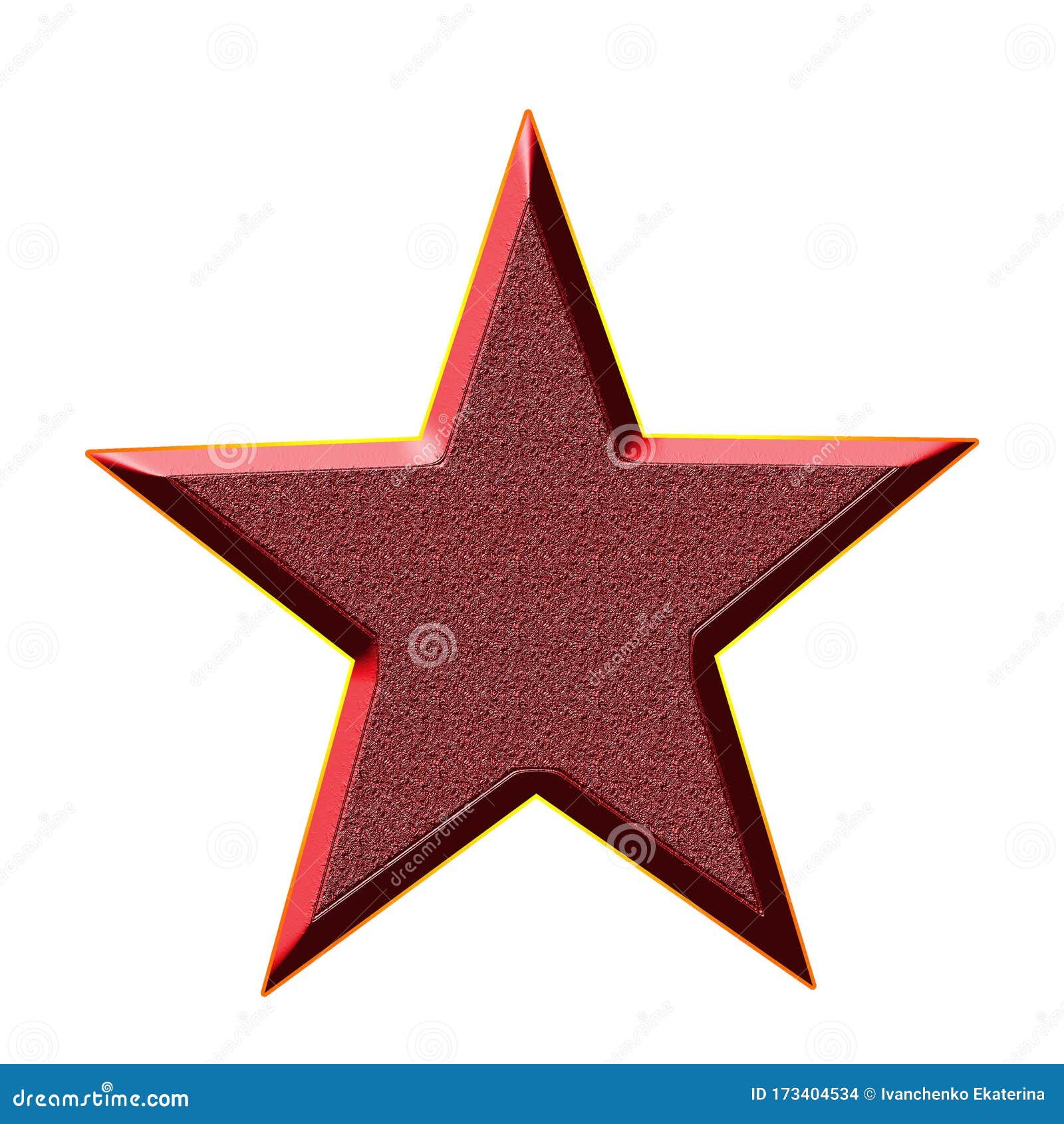 A Very Beautiful Red STAR with a Texture Inside and a Stroke. Stock ...