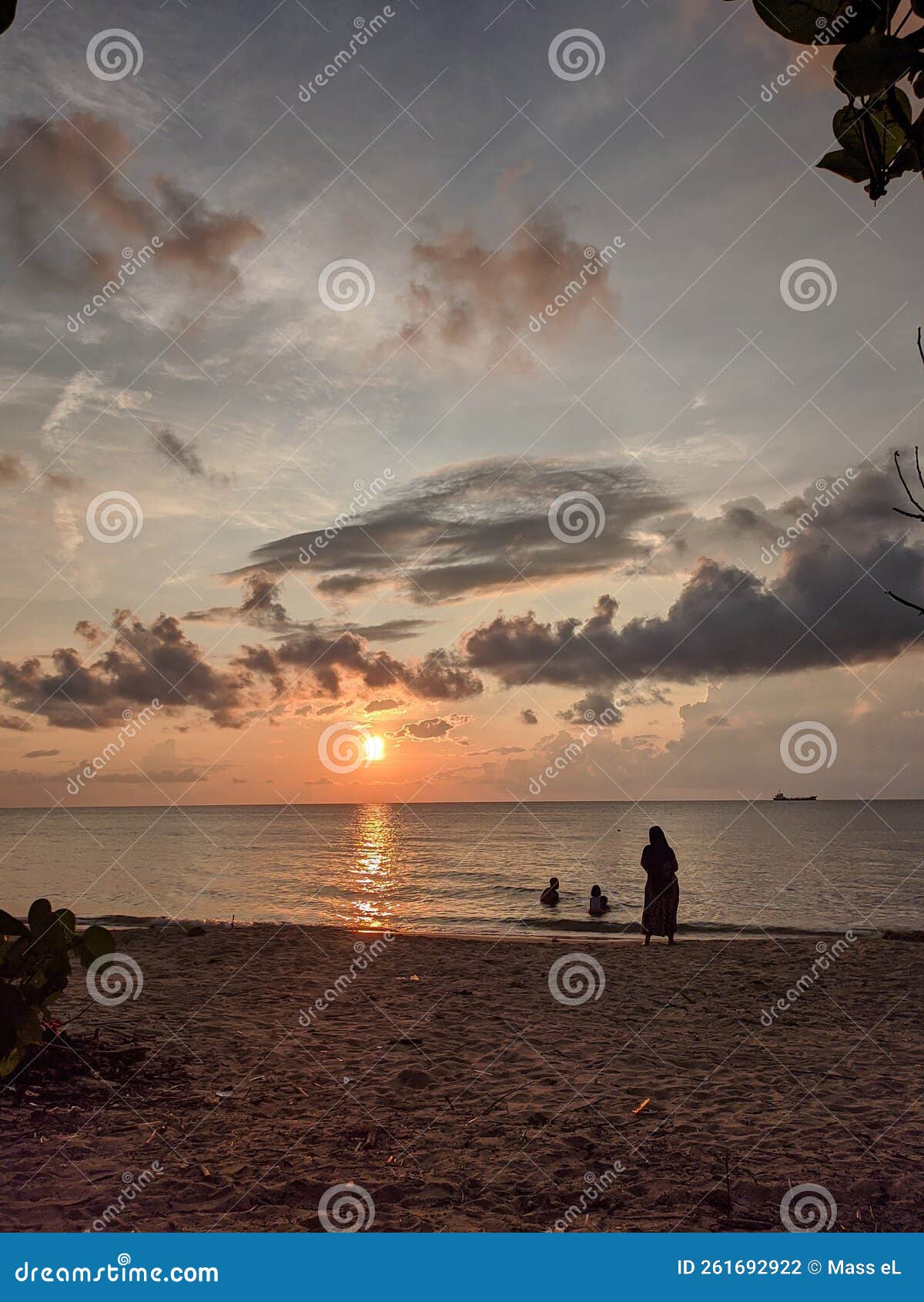Very Beautiful Red Sunset Beach Stock Photo - Image of beautiful, beach ...