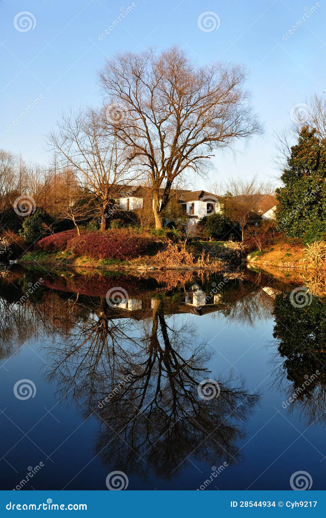 Very beautiful reflection stock photo. Image of house - 28544934