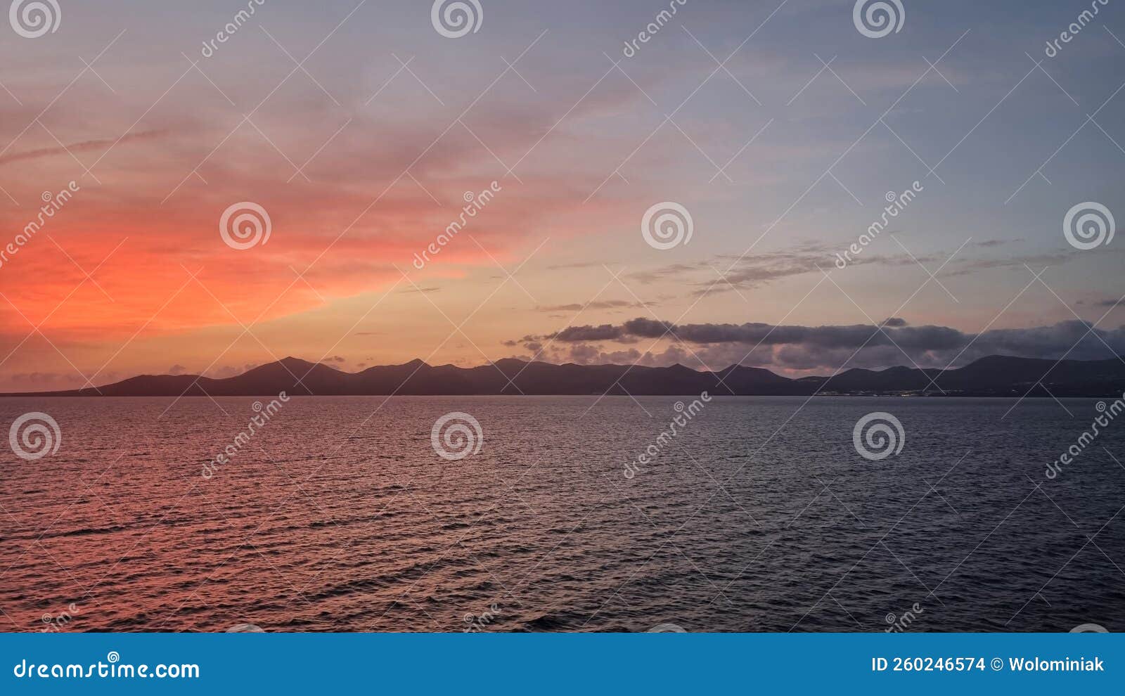 Very Beautiful Sunset in Lanzarote Stock Photo - Image of sunset ...
