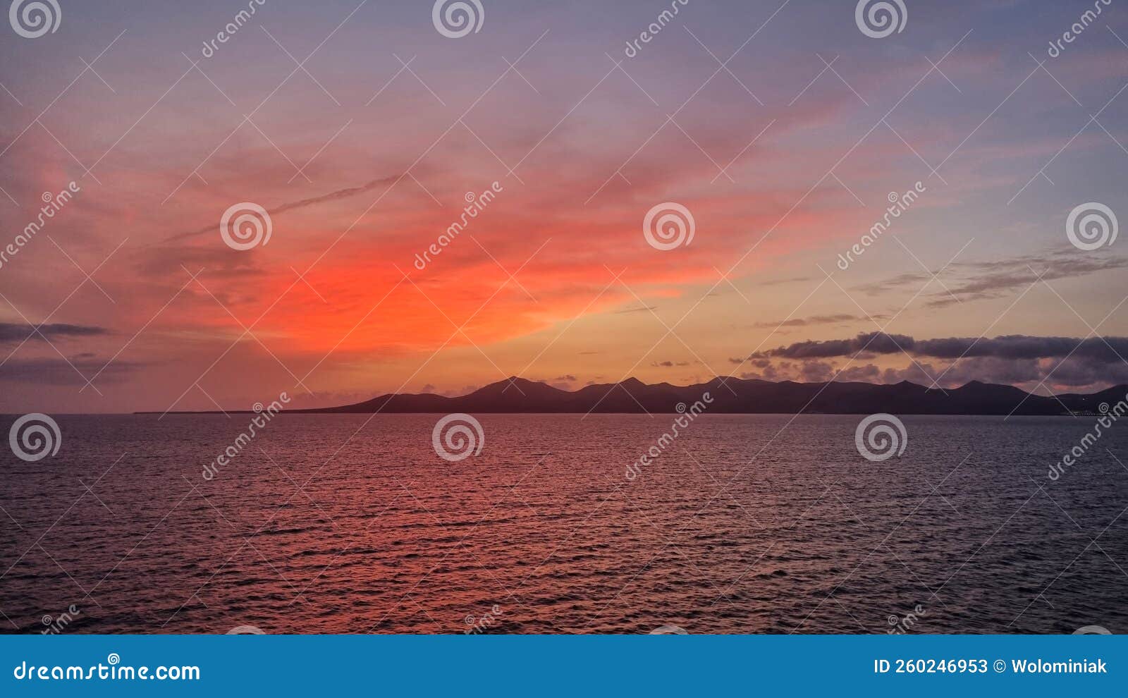 Very Beautiful Sunset in Lanzarote Stock Image - Image of lanzarote ...