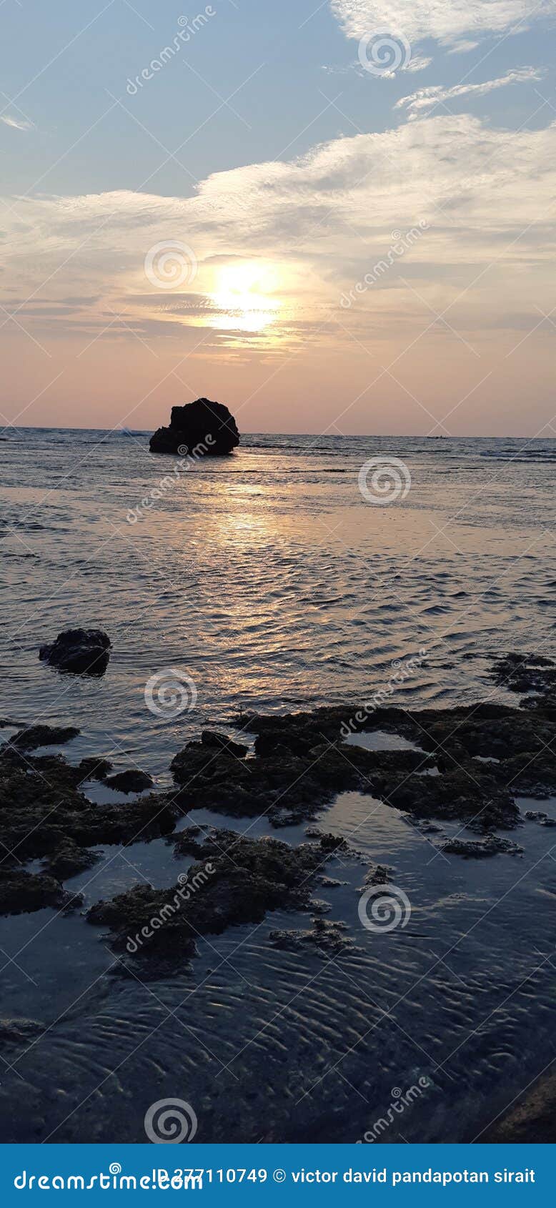 A Very Beautiful Sunset View on the Beach Stock Image - Image of sunset ...