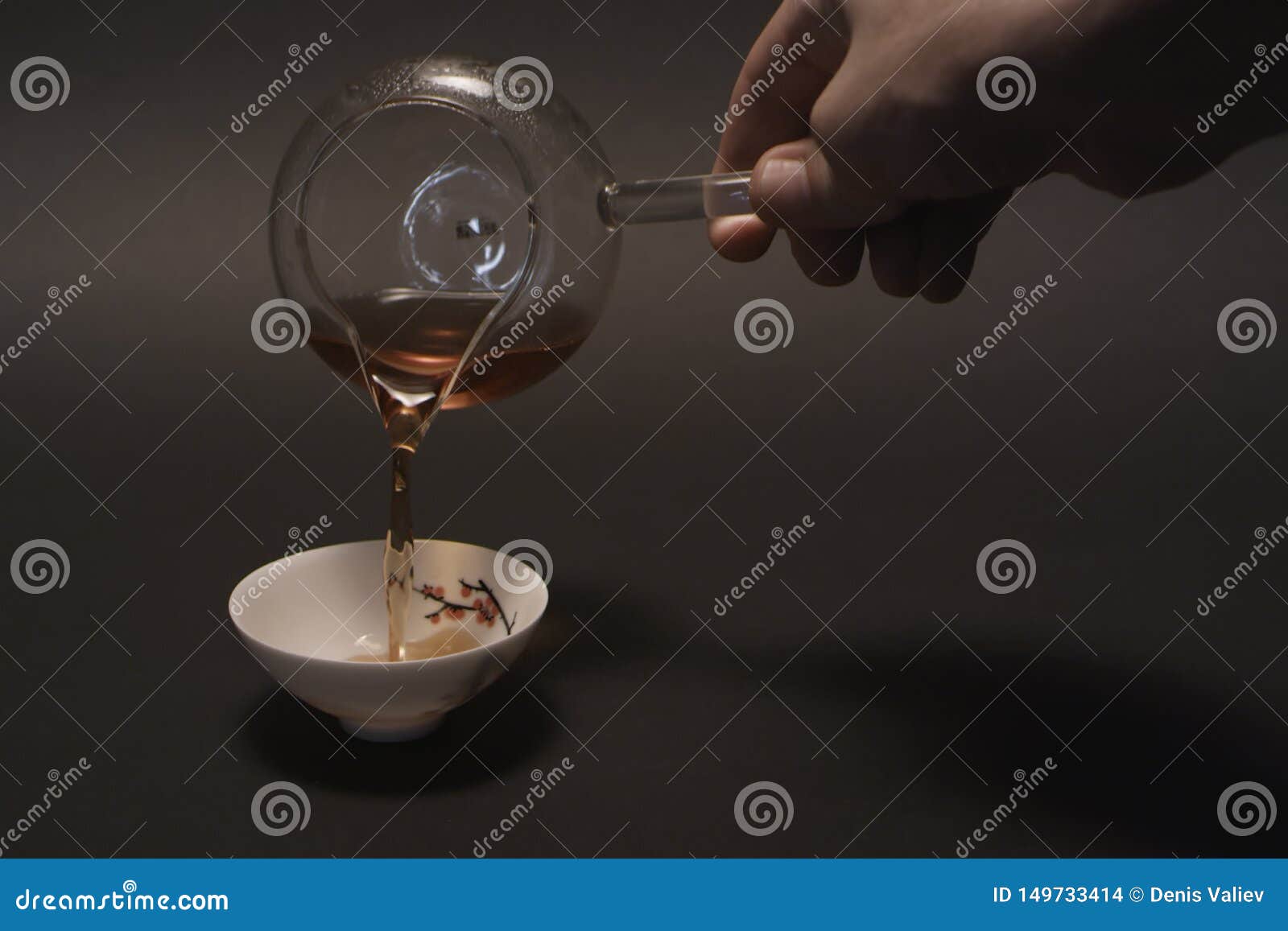 Very Beautiful Tea Composition. Shooting in a Studio with Artificial ...