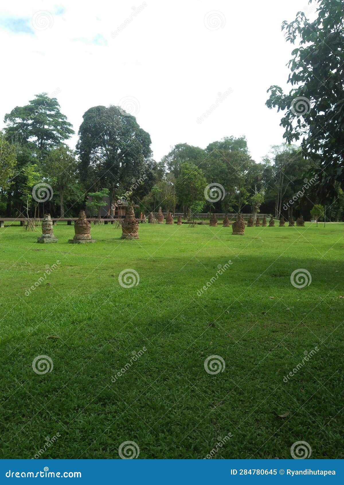 Very Beautiful Temple and Green Trees Stock Image - Image of green ...