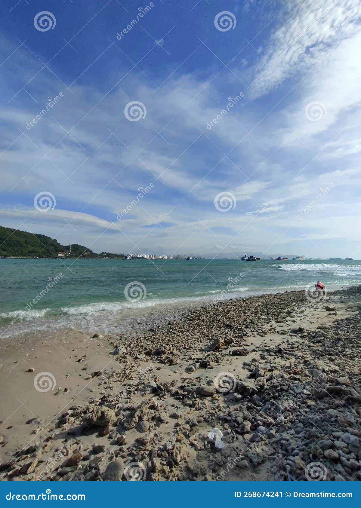 Very Beautiful View of the Beach, Small Peacock Island Stock Image ...
