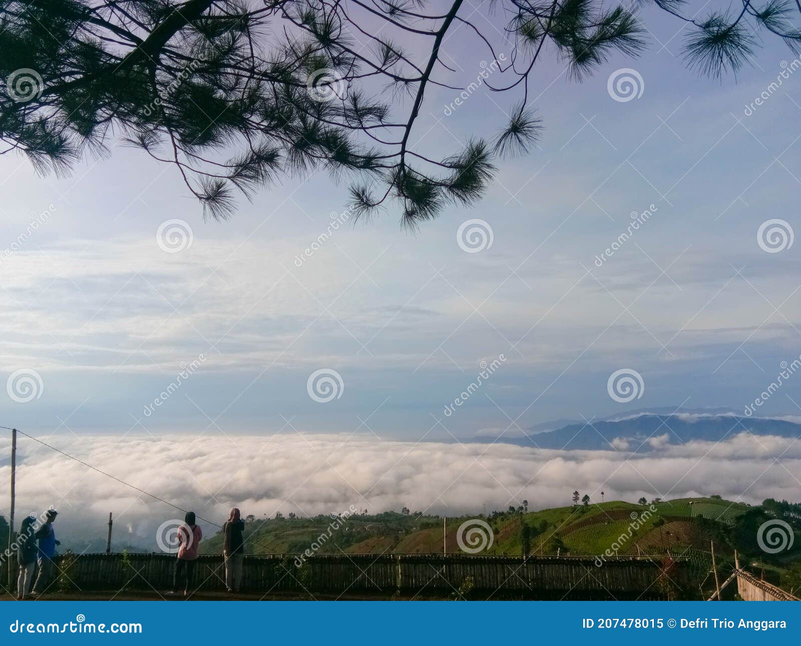 Very Beautiful View at the Foot of Mount Ciremai Stock Image - Image of ...