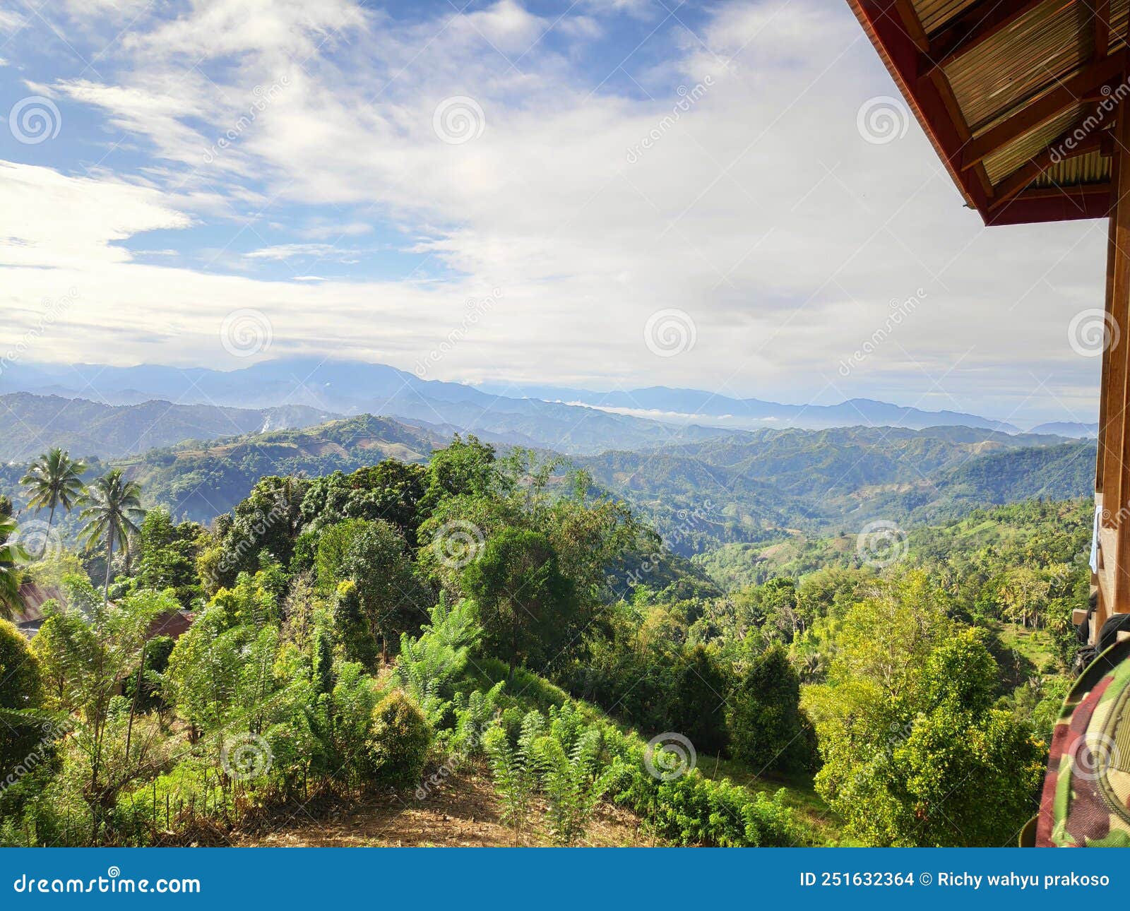 Very Beautiful View from the Top of the Hill Stock Photo - Image of ...