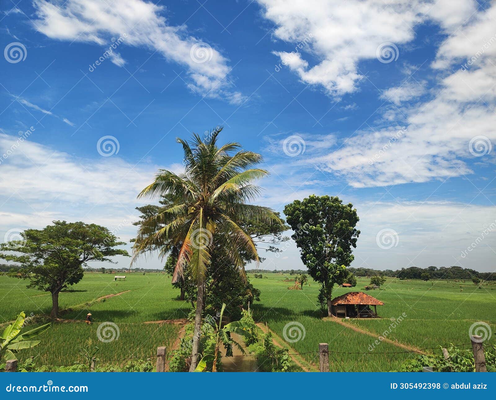 Very Beautiful Views and Clear Blue Skies Stock Photo - Image of views ...