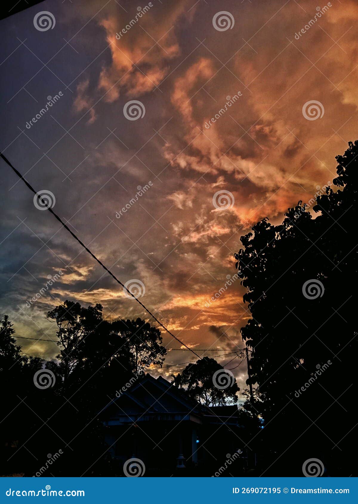 Very beautifull sky stock image. Image of afterglow - 269072195