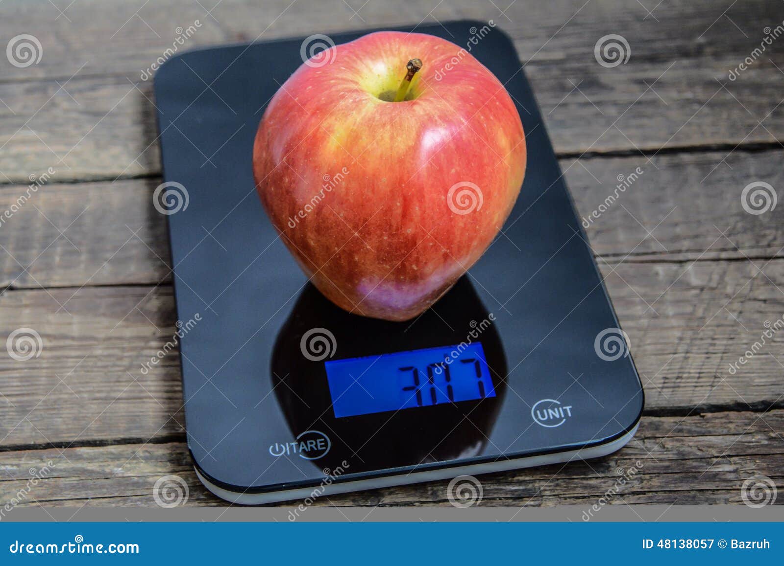 Very Big Apple On Scales Royalty-Free Stock Photo | CartoonDealer.com ...