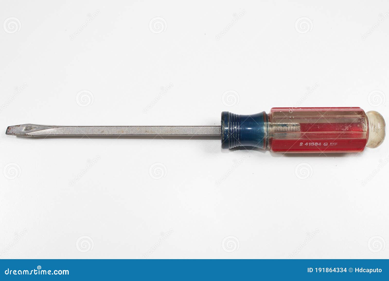 A Flat-head Screwdriver on a Mottled White Surface Stock Photo - Image ...