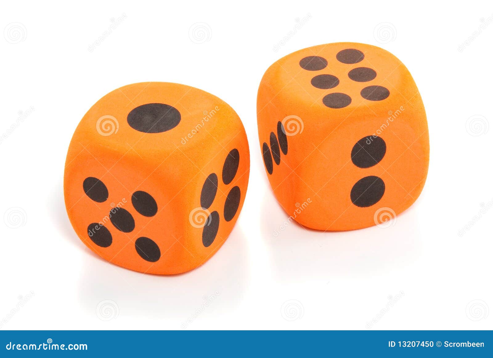 Very big orange dice stock photo. Image of cipher, game - 13207450