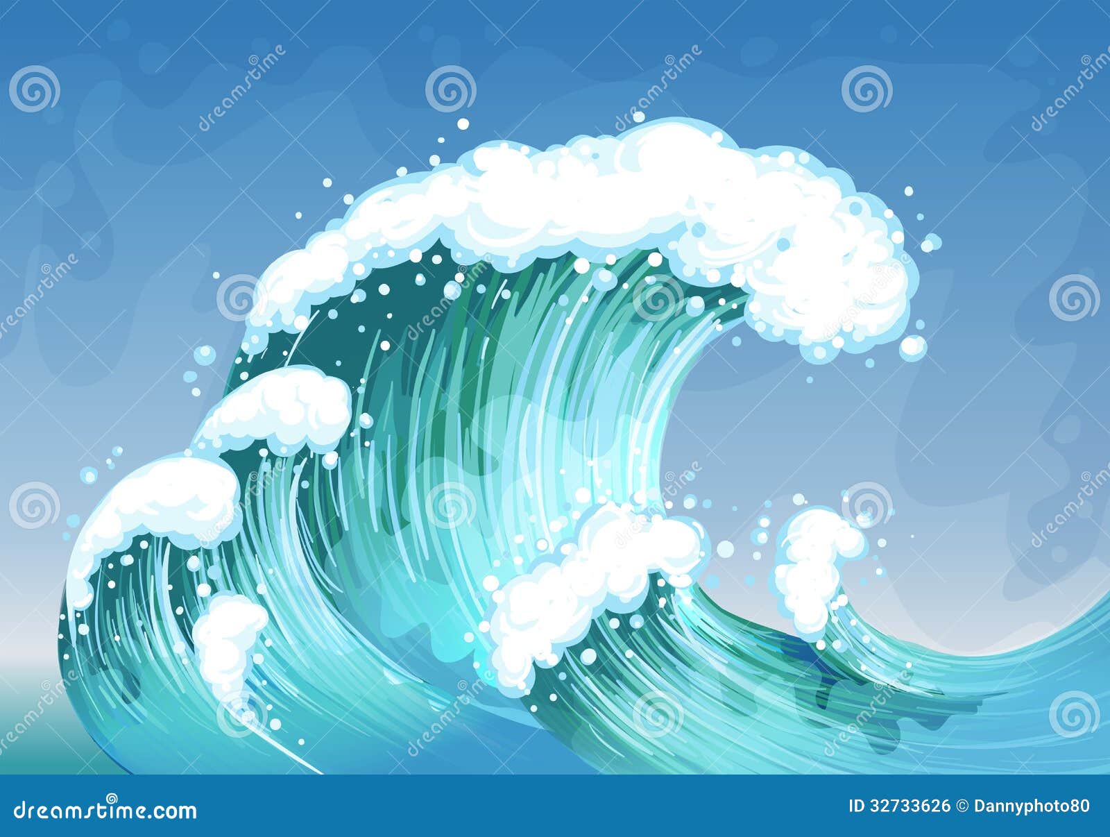 A very big wave stock vector. Illustration of creativity - 32733626