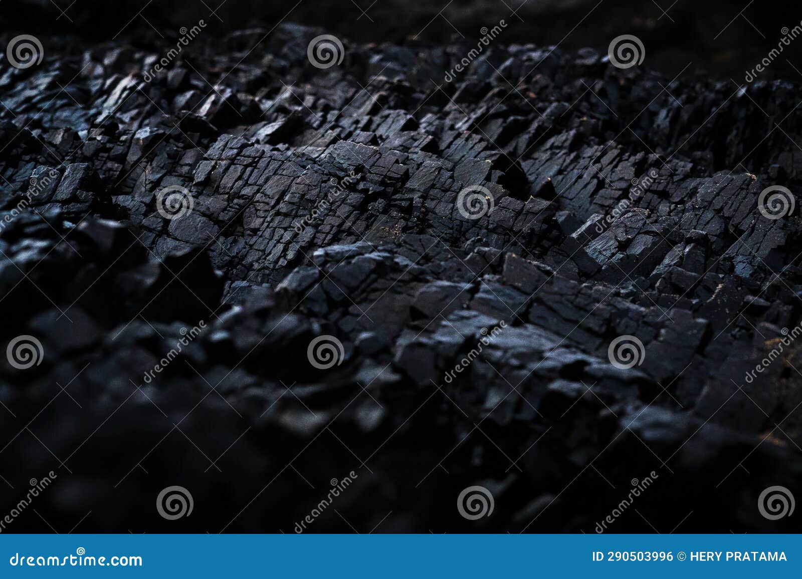 Very Black Coal in the Cave Stock Photo - Image of mining, number ...