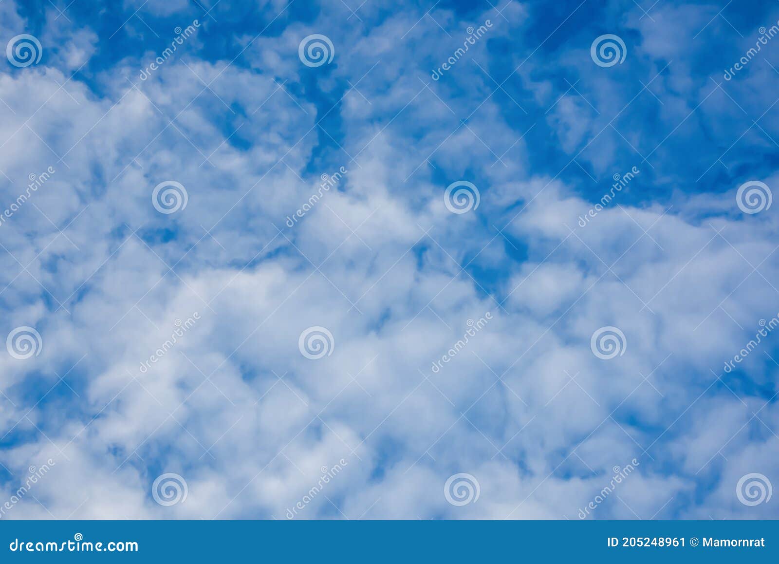 Very Blue Sky Covered by Many Clouds Stock Image - Image of natural ...