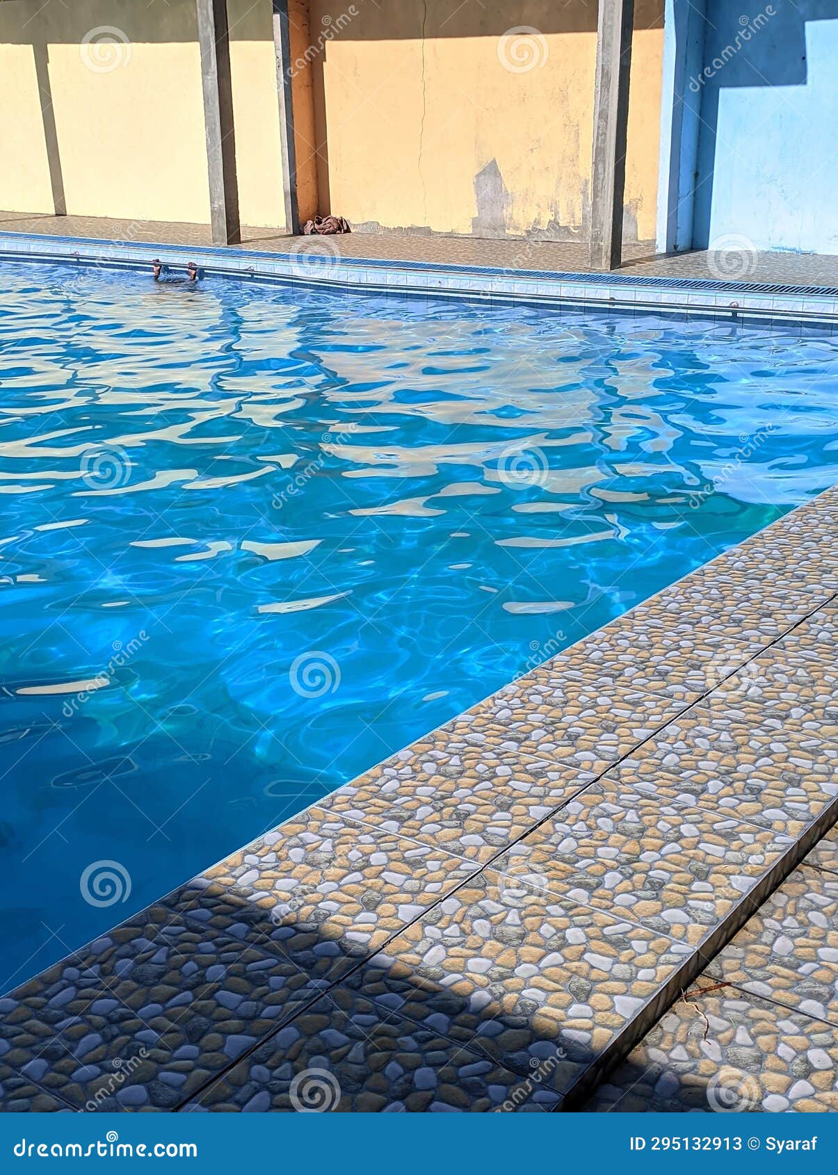 VERY BLUE SWIMMING POOL stock image. Image of swimming - 295132913