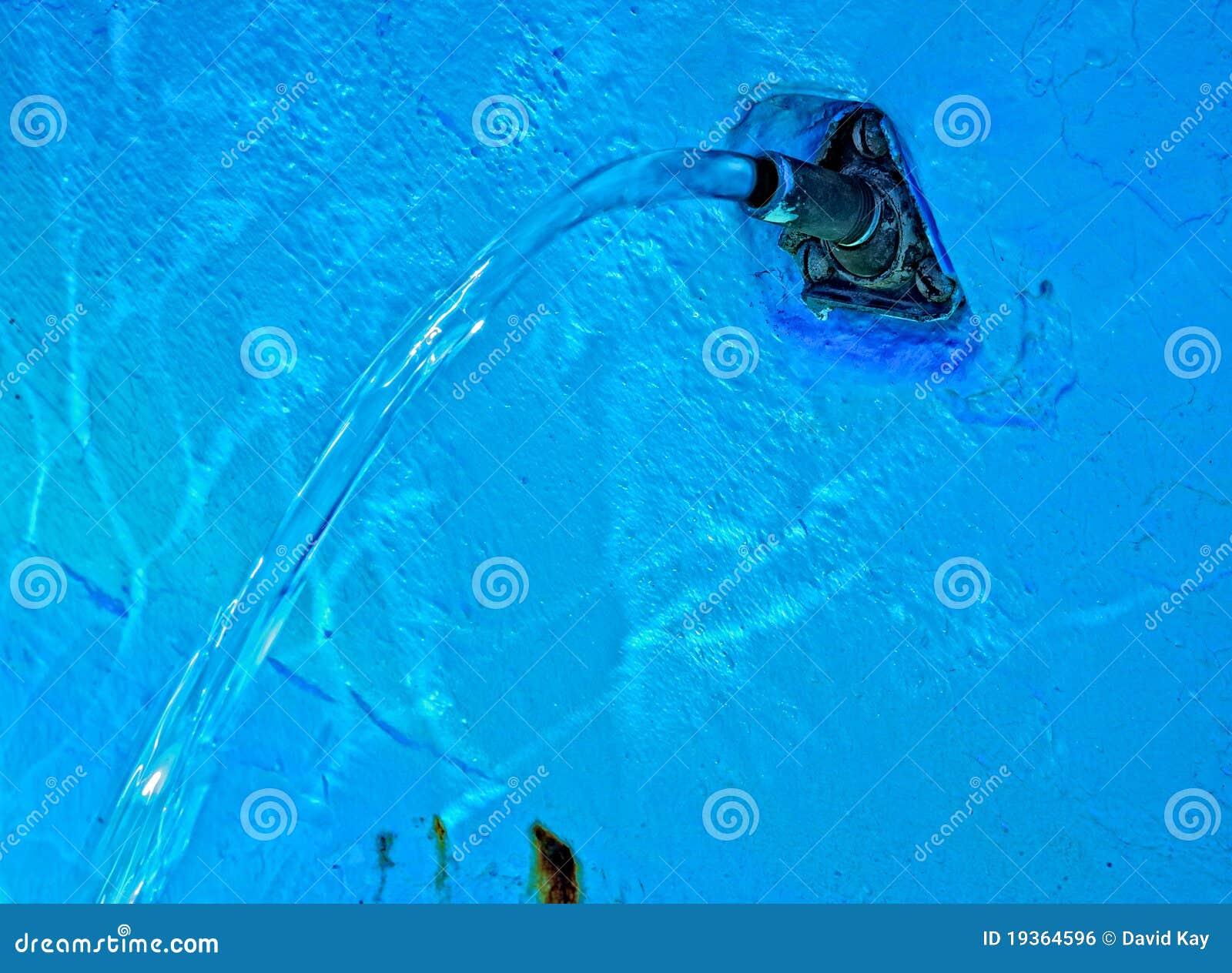 Very blue water fountain stock photo. Image of texture - 19364596