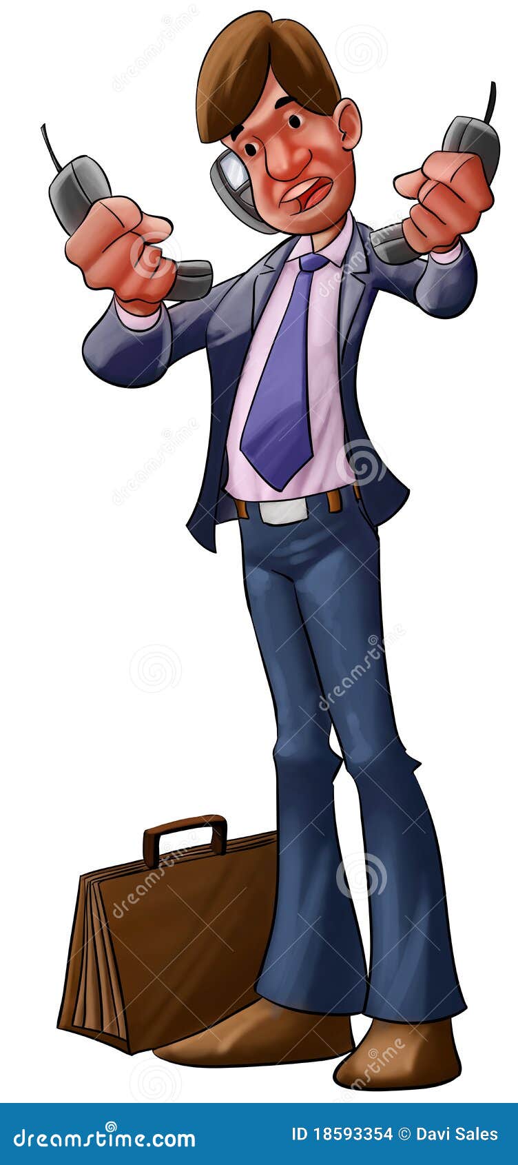 Busy Businessperson Male Character Top View, Man Confidently Walking ...