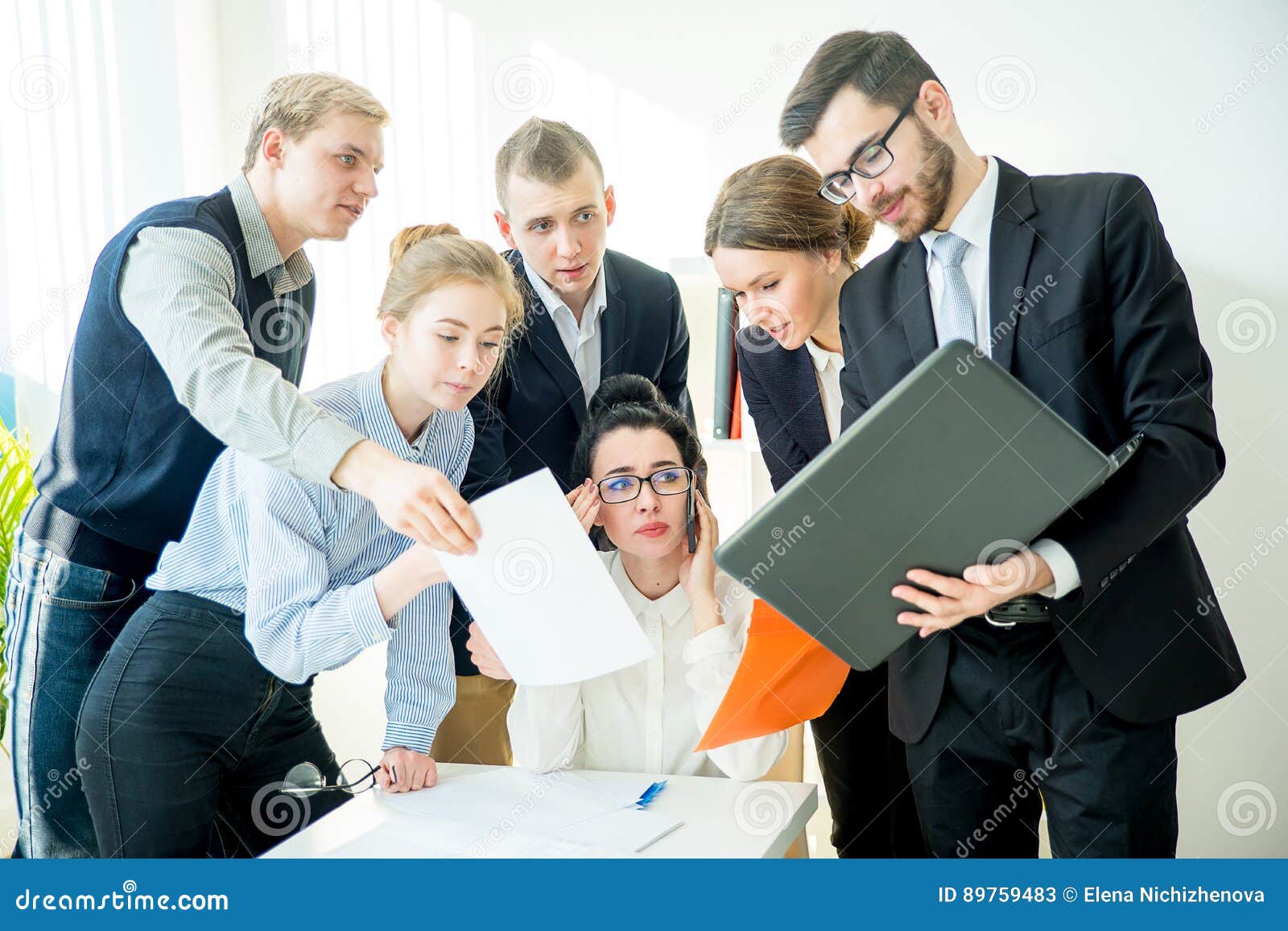 Very busy female CEO stock image. Image of people, successful - 89759483