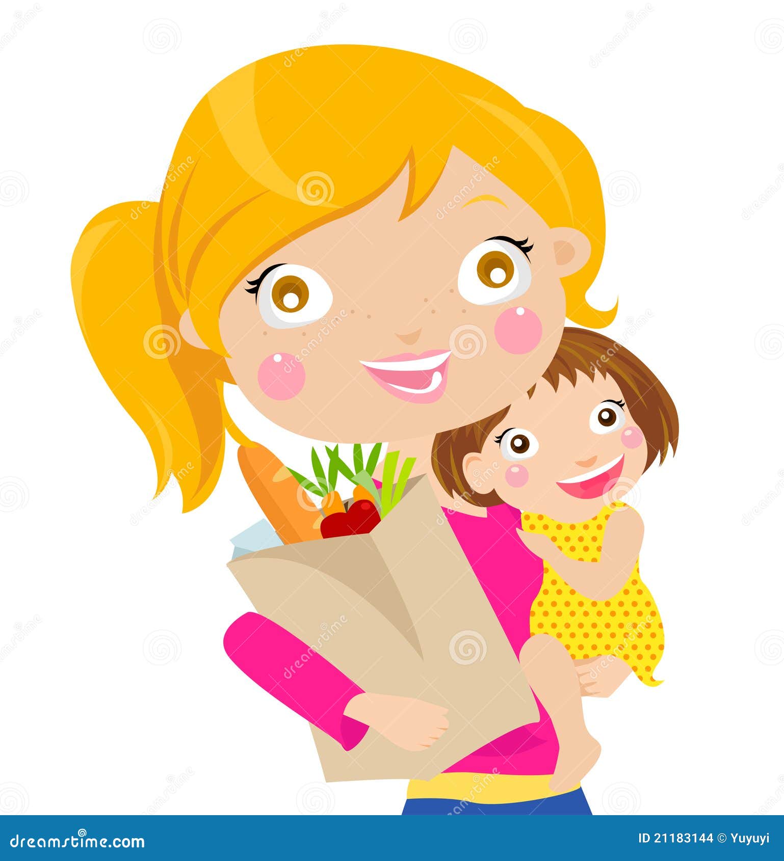 Busy Young Mother Simultaneously Doing Many Tasks Vector Illustration ... Busy Young Mother Simultaneously Doing Many Tasks Vector Illustration ...