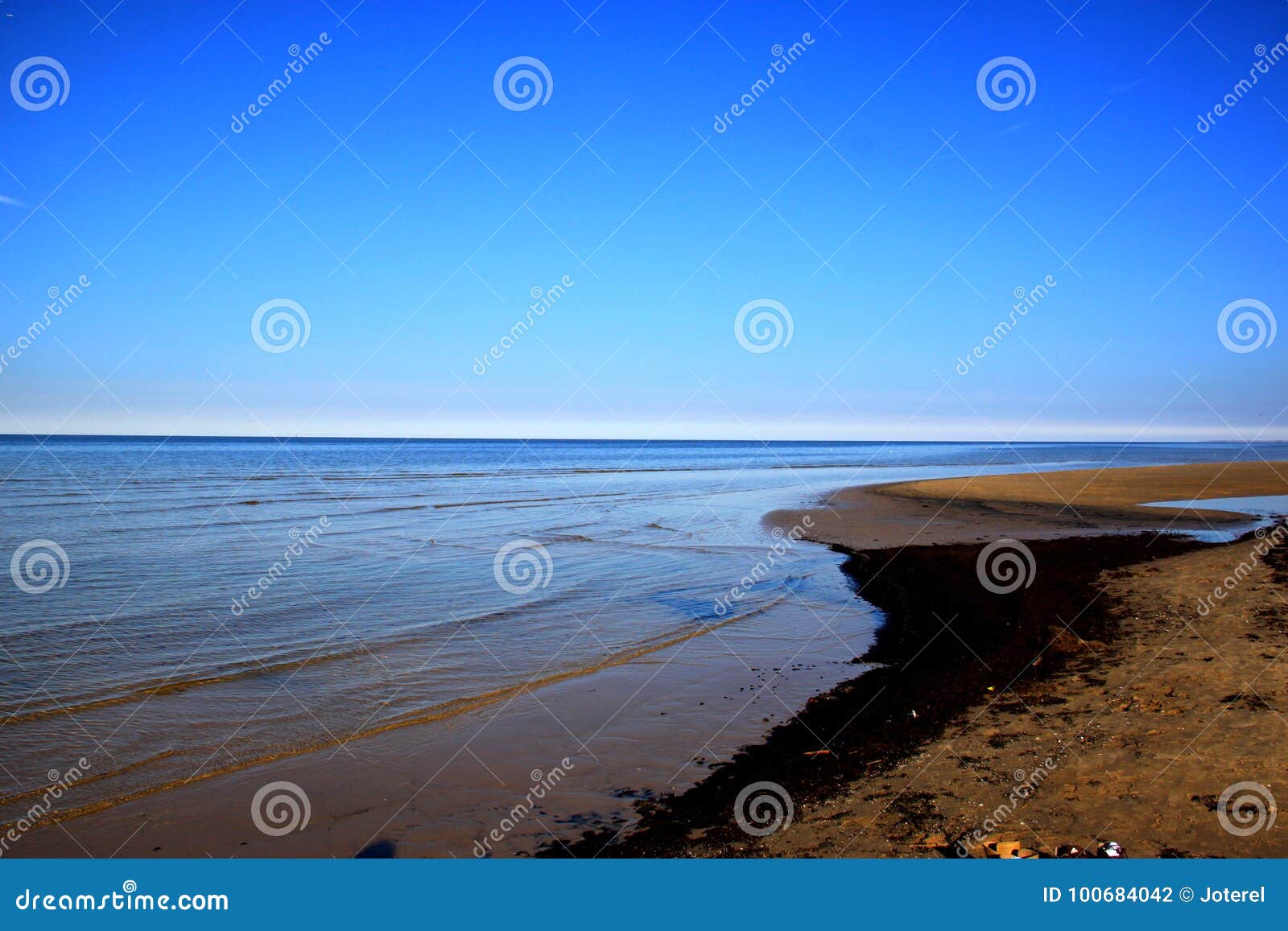 Very calm Baltic Sea. stock photo. Image of beach, calm - 100684042