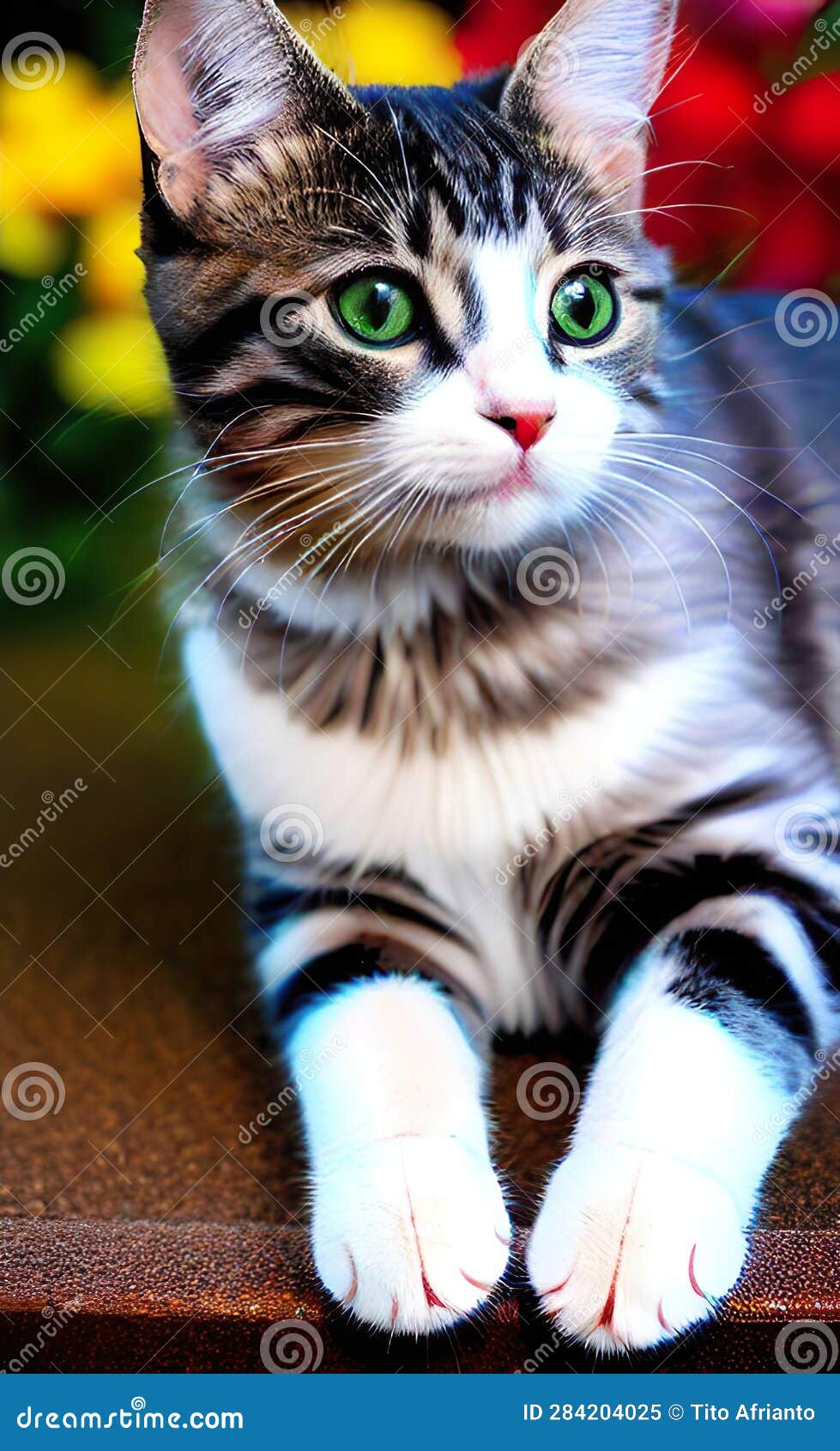 A Very Charming Cat is Relaxing - Generate AI Stock Illustration ...