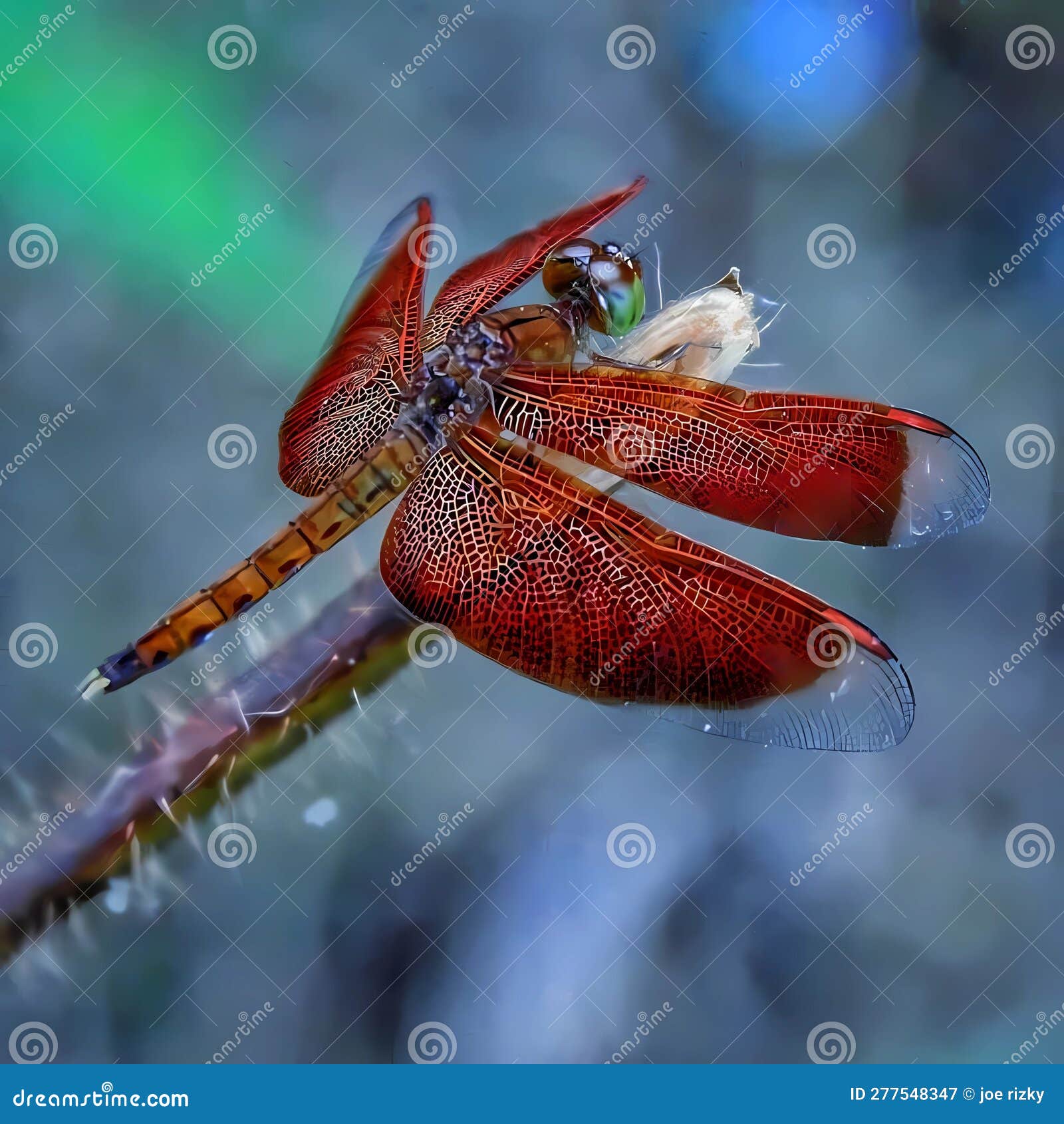 A Very Charming Dragonfly Not To Be Missed Stock Image - Image of ...