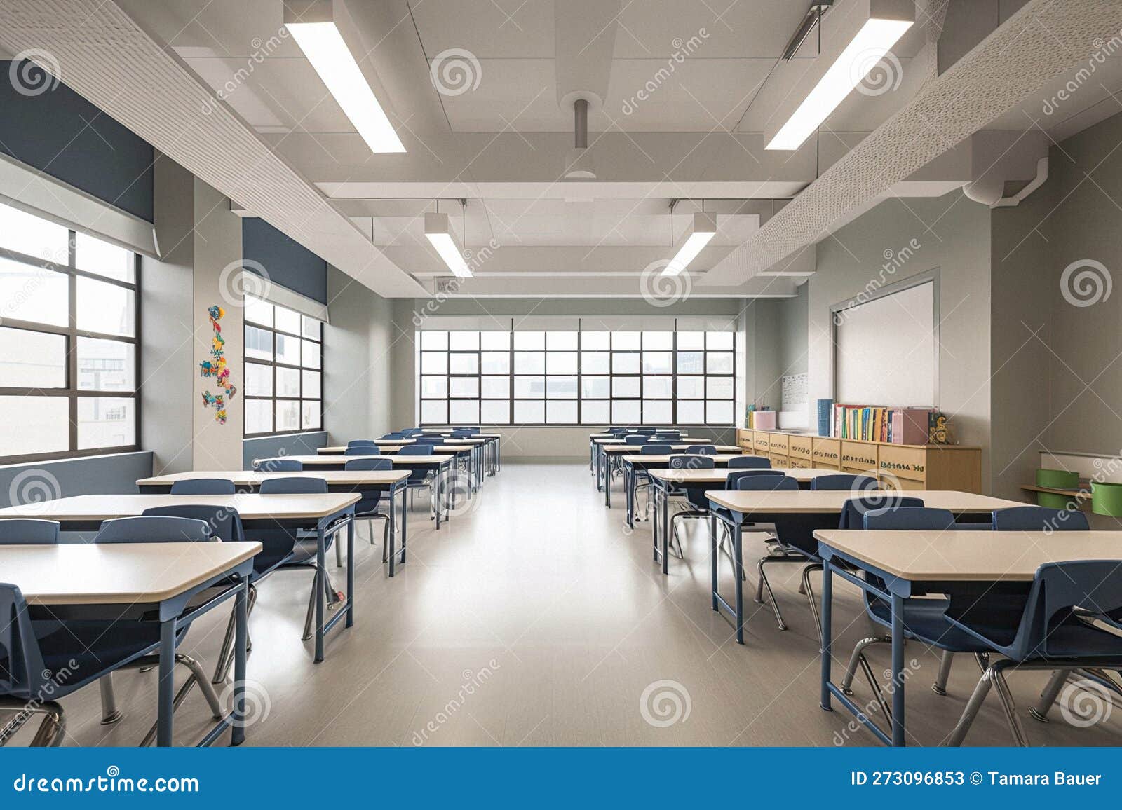 Symmetrical Design of Modern Elegant Educational Classroom for Children ...