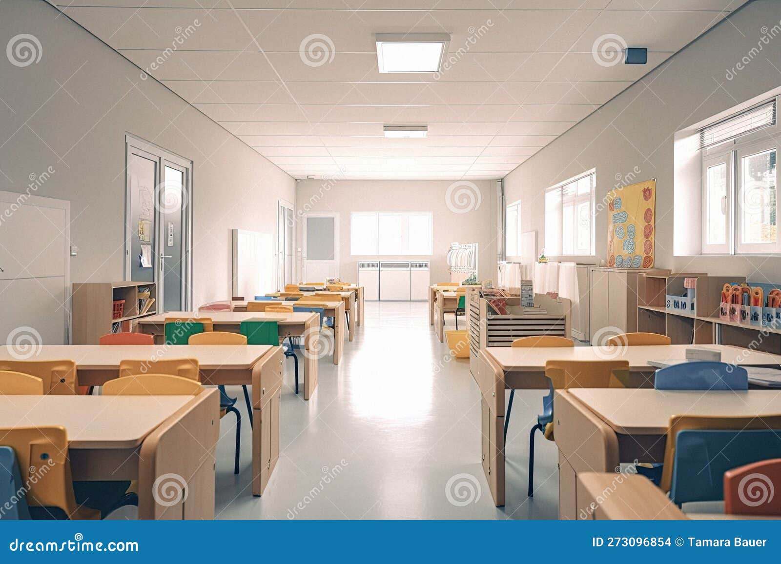 Symmetrical Design of Modern Elegant Educational Classroom for Children ...