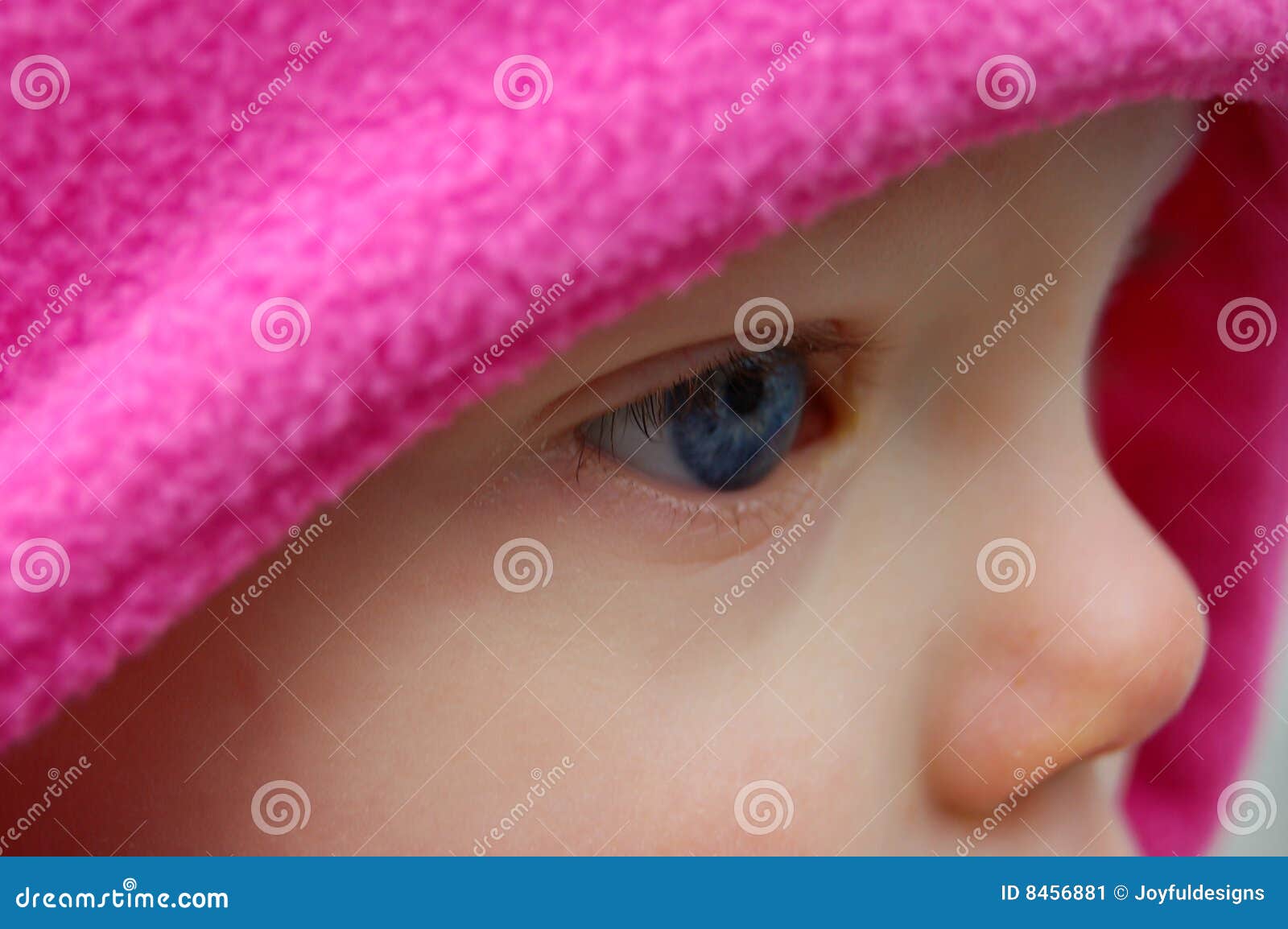 Very Close Up Side View of a Baby S Blue Eye Stock Image - Image of ...